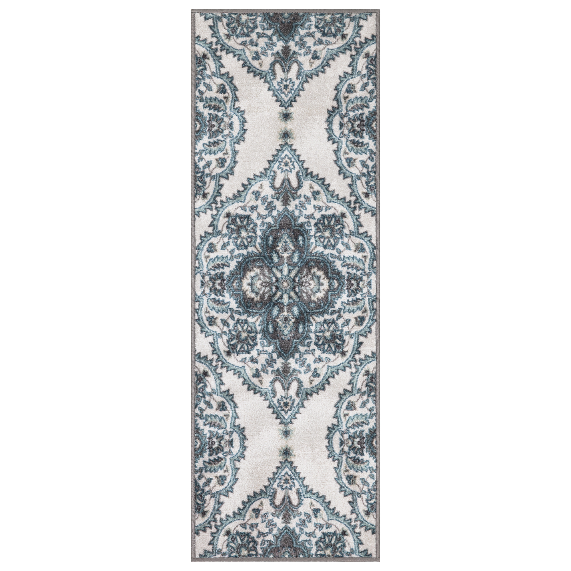 Ottomanson Ottohome Floral Runner Rug, Beige, 20"X59" - Walmart.com