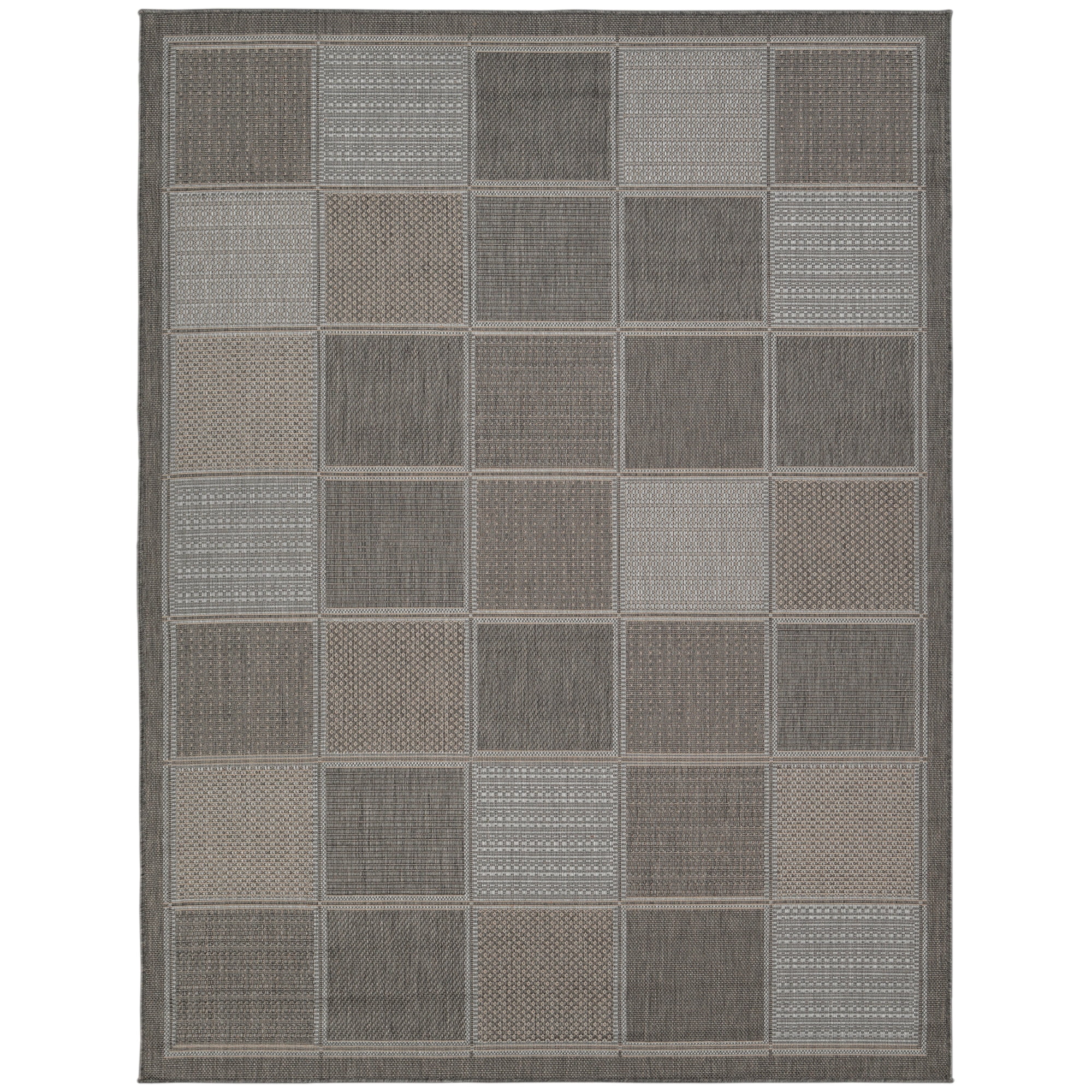 Ottomanson Sahara Boxes 5x7 Non Shedding Indoor/Outdoor Area Rug, 5'3 ...