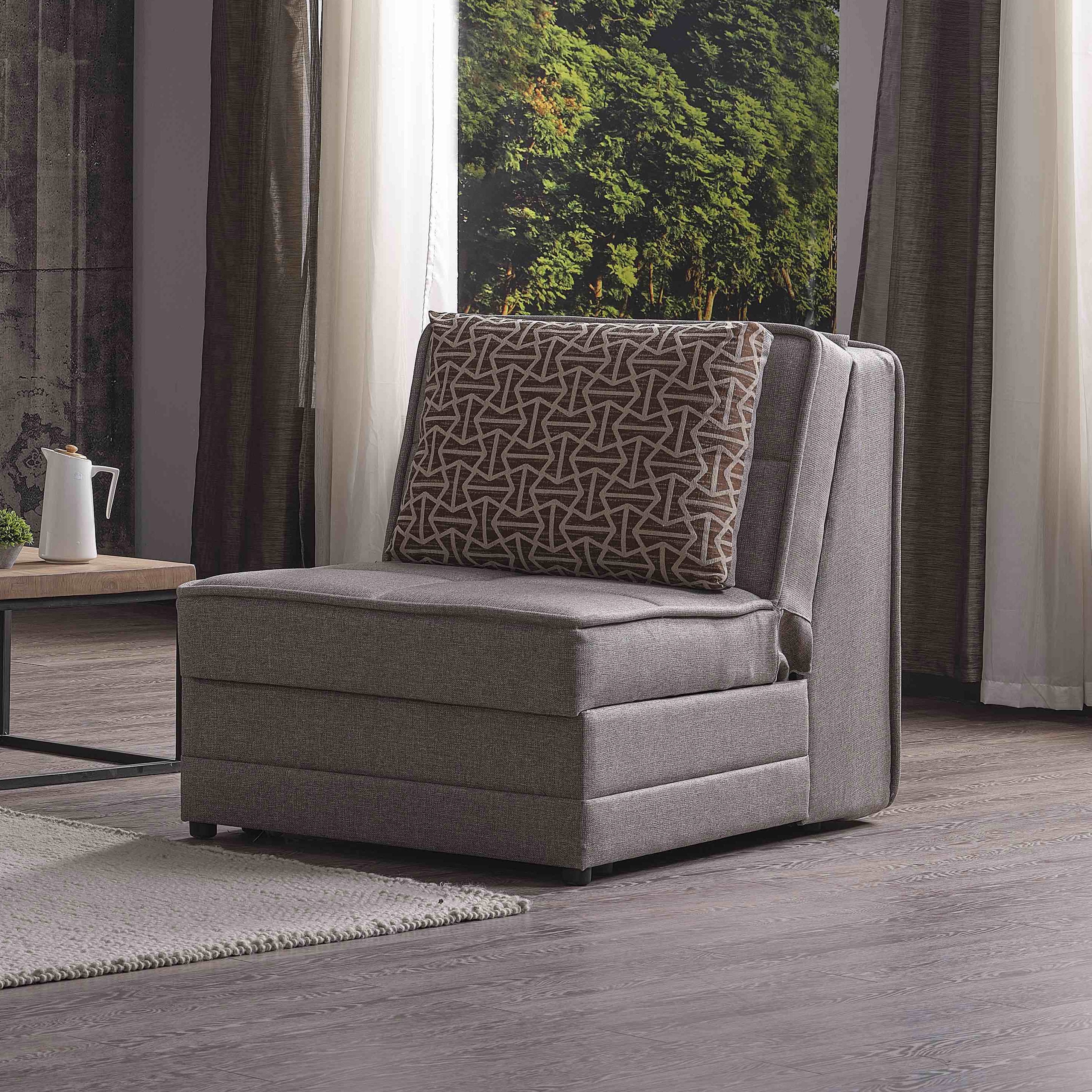 Ottomanson Salon Convertible Arm Chair, Beige Chenille - Walmart.com