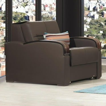 Ottomanson Ultimate Convertible Arm Chair, Brown Chenille - Walmart.com
