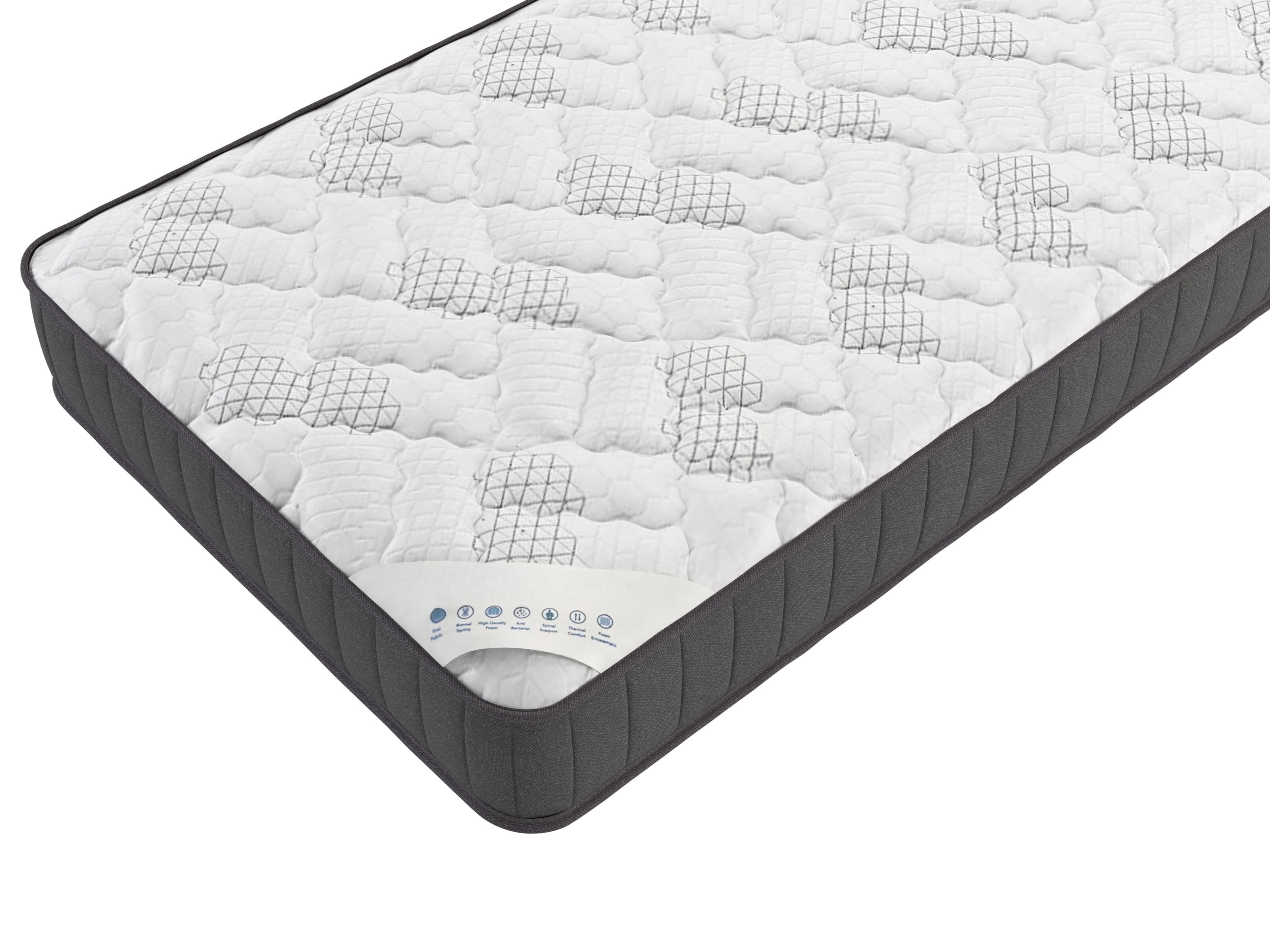 Ottomanson Twin XL 9" Firm Hybrid Mattress Pocket Coils, CertiPUR-US ...