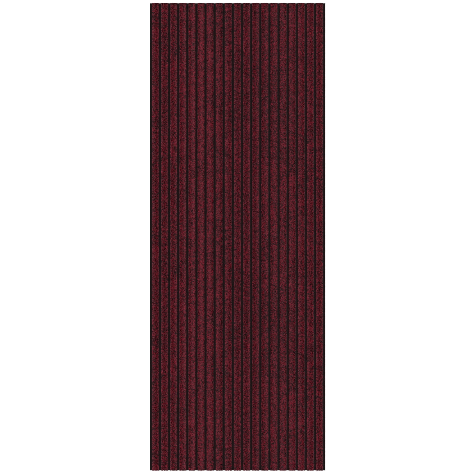 Ottomanson Non-Slip Rubberback 2x4 Red Polyester Entryway Utility Mat ...