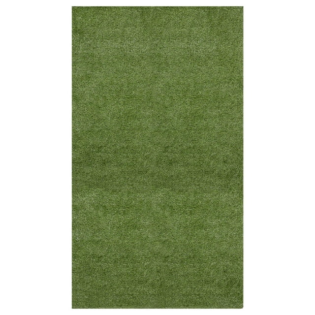 Ottomanson Waterproof Realistic Artificial Grass 7x13 Indoor Area Rug ...