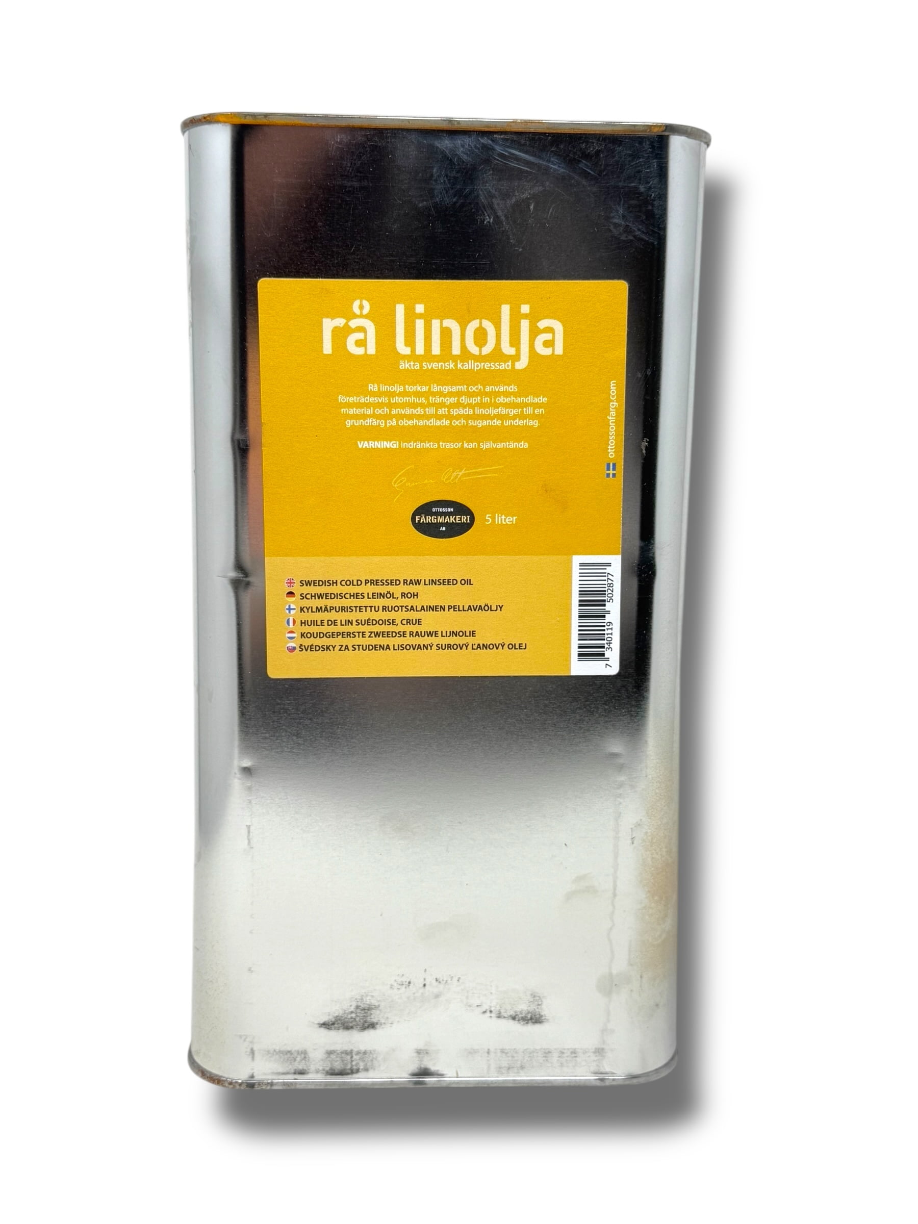 Ottosson - Swedish Cold Pressed Raw Linseed Oil ( 5 Liter ) - Walmart.com