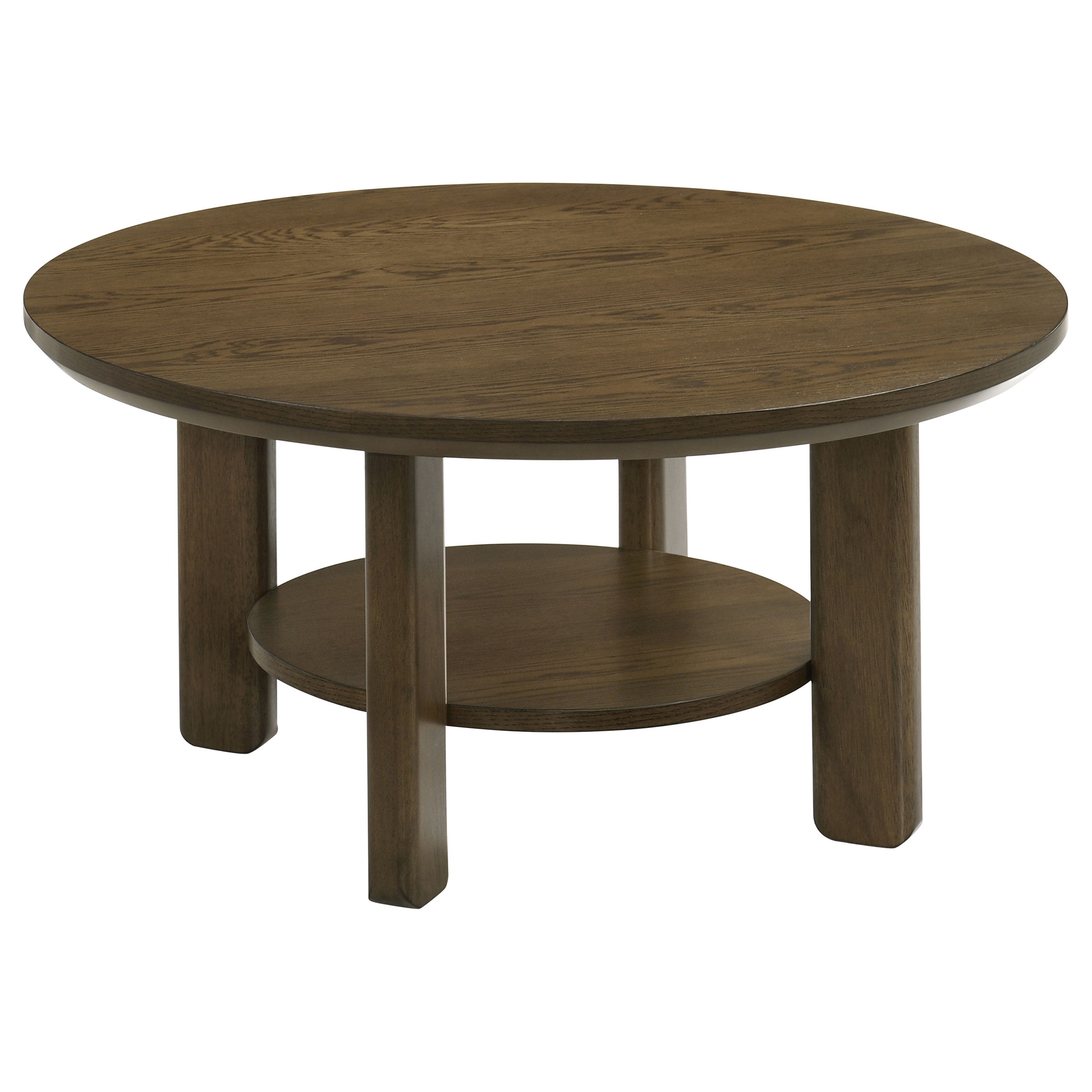 Ottowa 35-inch Round Wood Cocktail Coffee Table Brown - Walmart.com