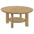 Ottowa 36-inch Round Wood Cocktail Coffee Table Light Oak - Walmart.com