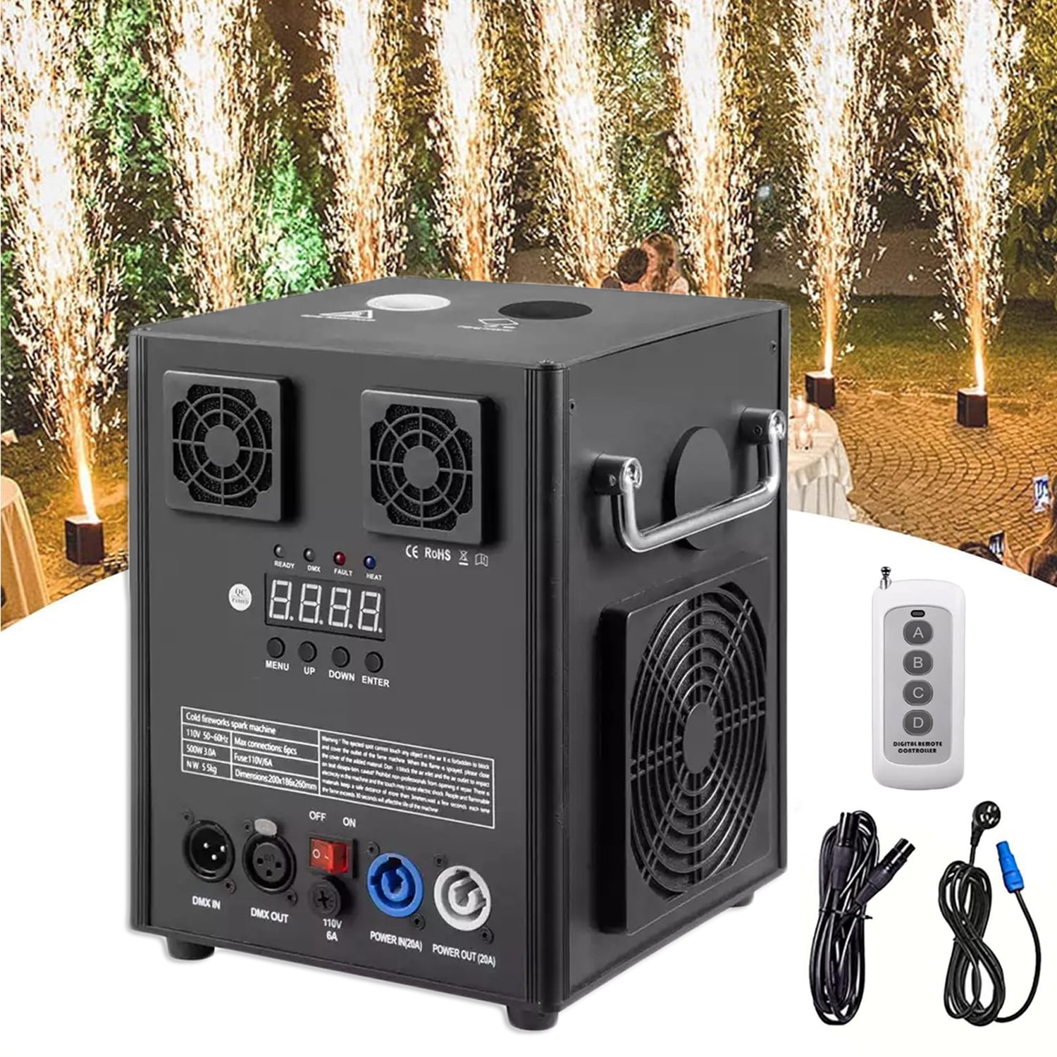 Otufan 700W Cold Spark Machine Sparklers Machine for Wedding DMX ...