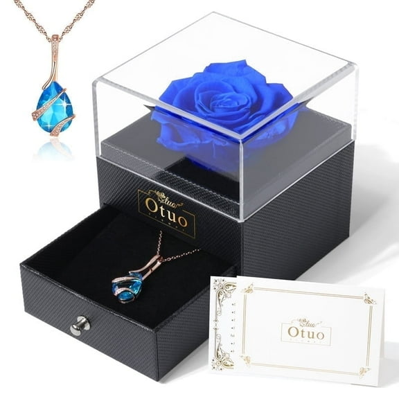 Forever Blue Roses in a Box Heart Shaped 16 Preserved Flowers for ...