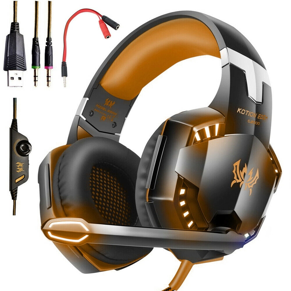 Oture G2000 Stereo Gaming Headset with Noise Cancelling Mic & LED Light ...