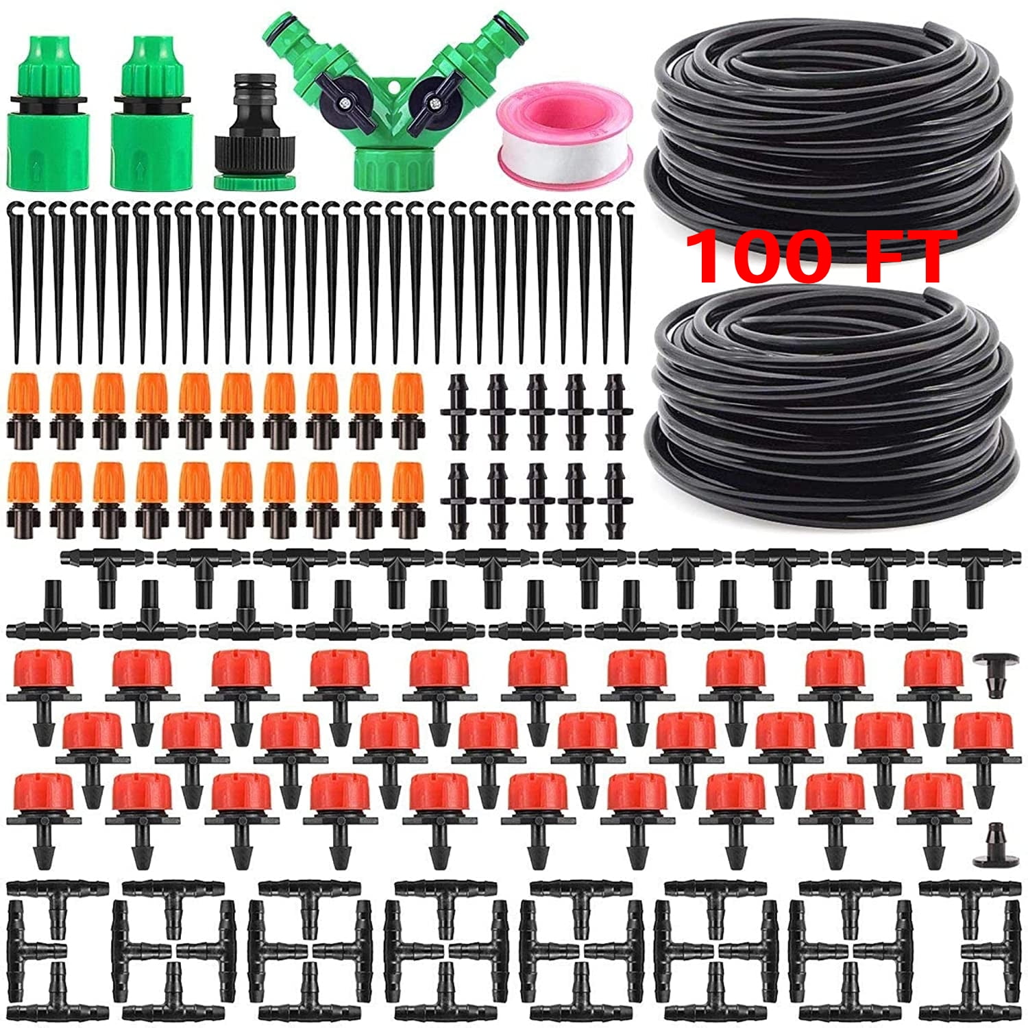 Oture Micro Drip Irrigation System Kit, 100FT/30M, DIY Water-Saving ...