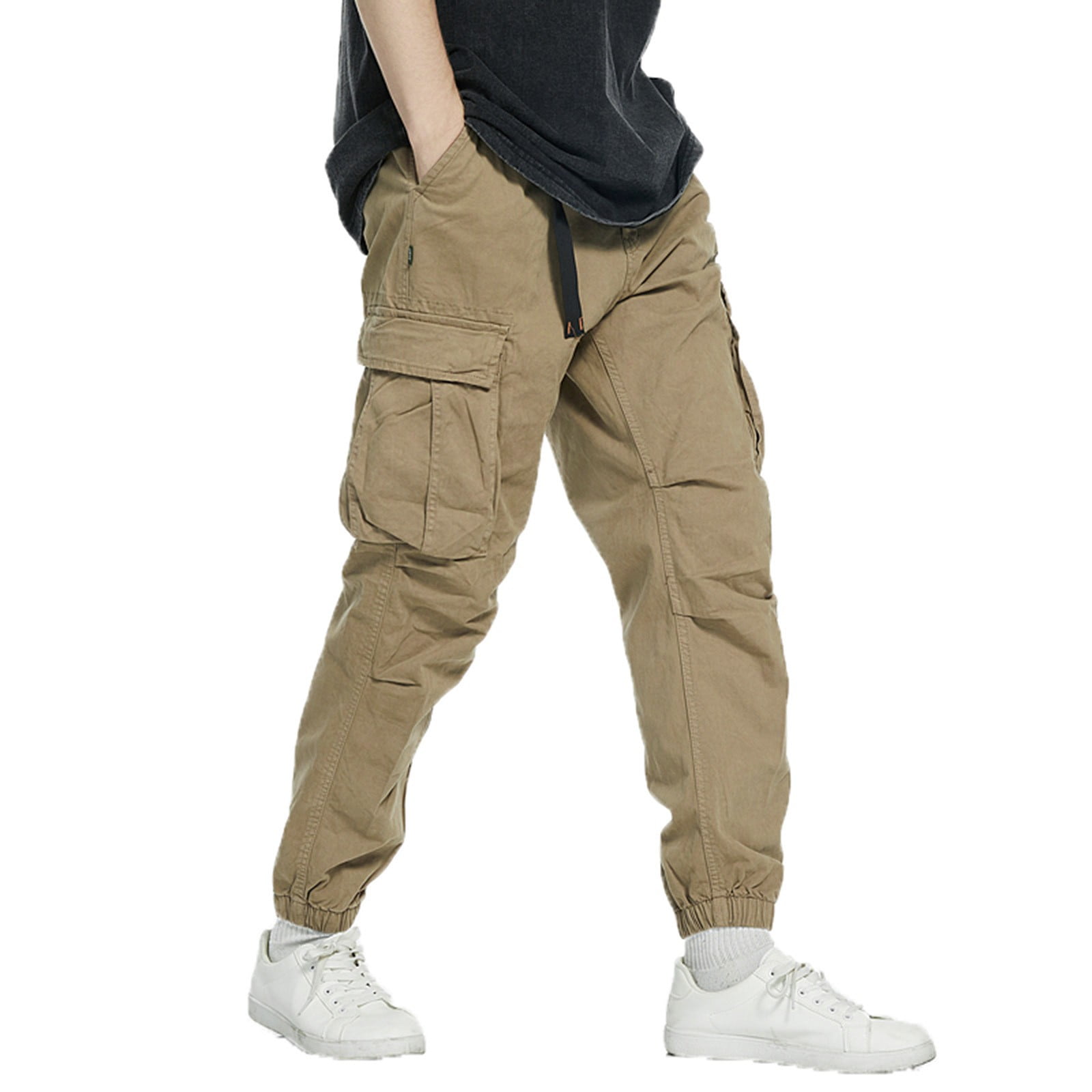 Otvok Mens Side Pockets Small Feet Tight Fitting Pants Full Length ...