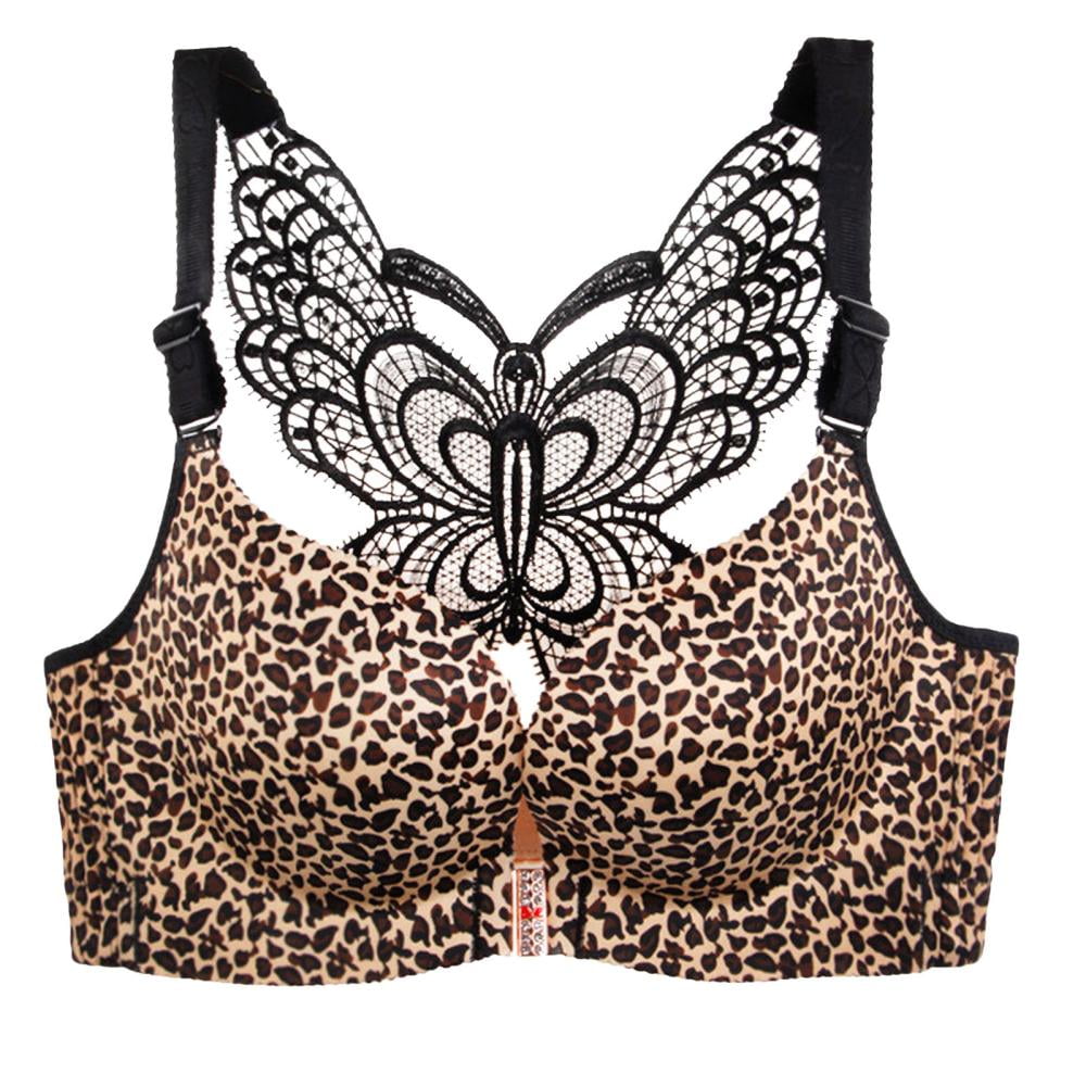 Otvok Women Leopard Full Coverage Bras Seamless Lift Shapewear Wireless ...