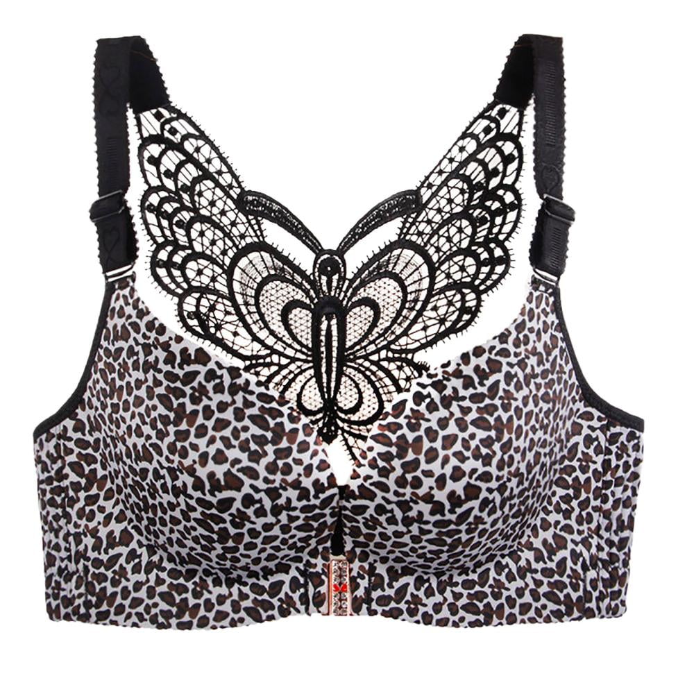 Otvok Women Leopard Full Coverage Bras Seamless Lift Shapewear Wireless ...
