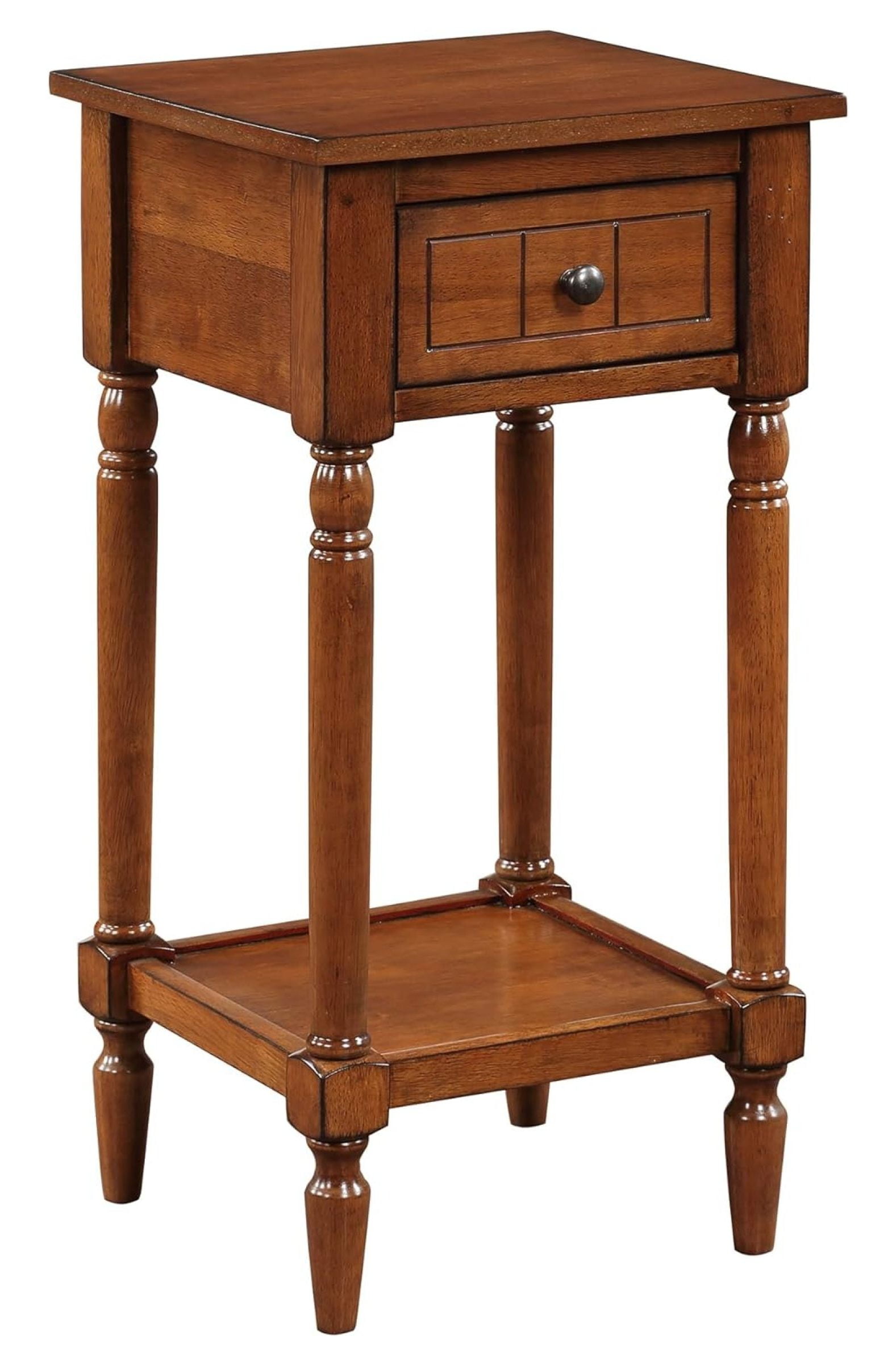 Ou yang fei French Country Khloe 1 Drawer Accent Table with Shelf, Walnut - Walmart.com