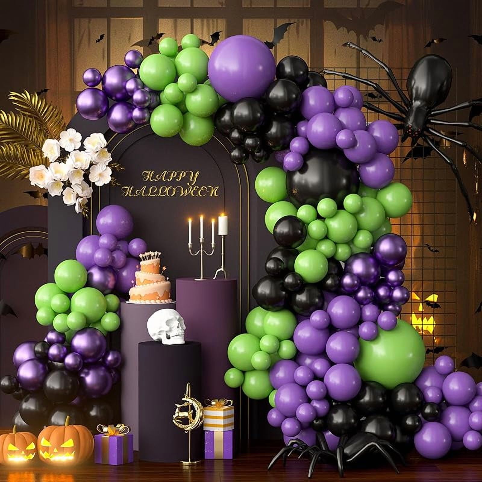 OuMuaMua 62PCSHalloween Party Balloons Decorations, 12 Inch Black ...