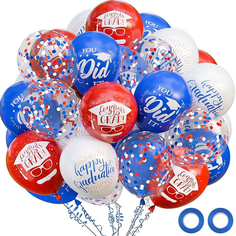 OuMuaMua 75Pcs Graduation Party Decorations Balloons Set - 12 Inch ...