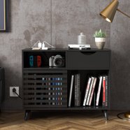 Record Player Table Stand with Storage Drawers, Vinyl Record Table ...