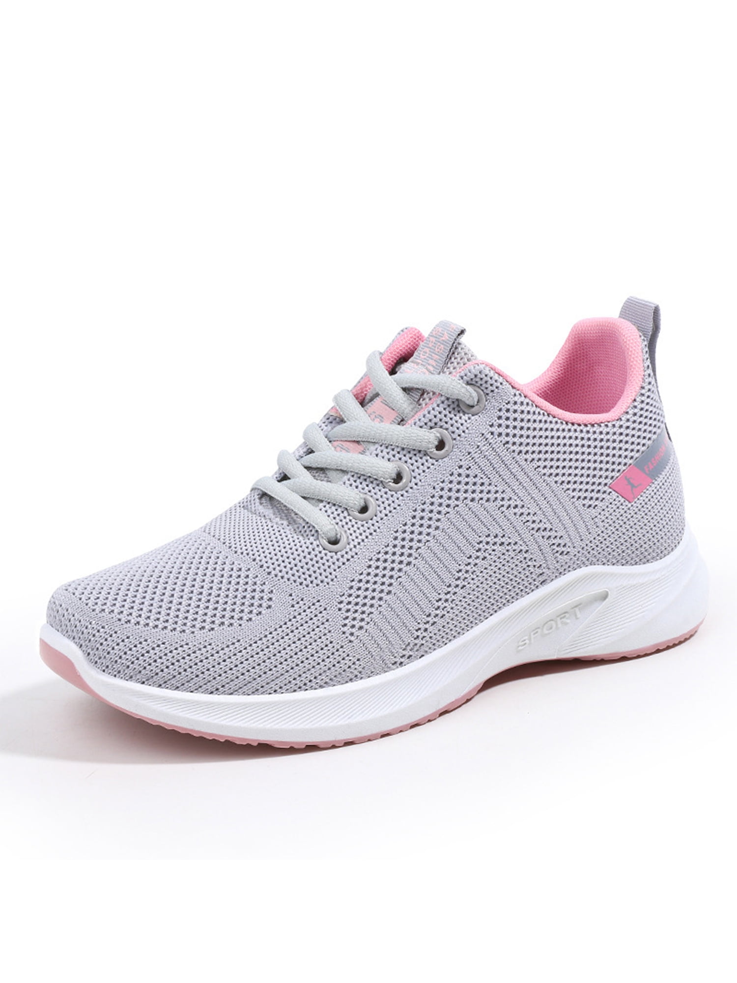 Oucaili Ladies Running Shoe Knit Upper Sneakers Fitness Workout ...