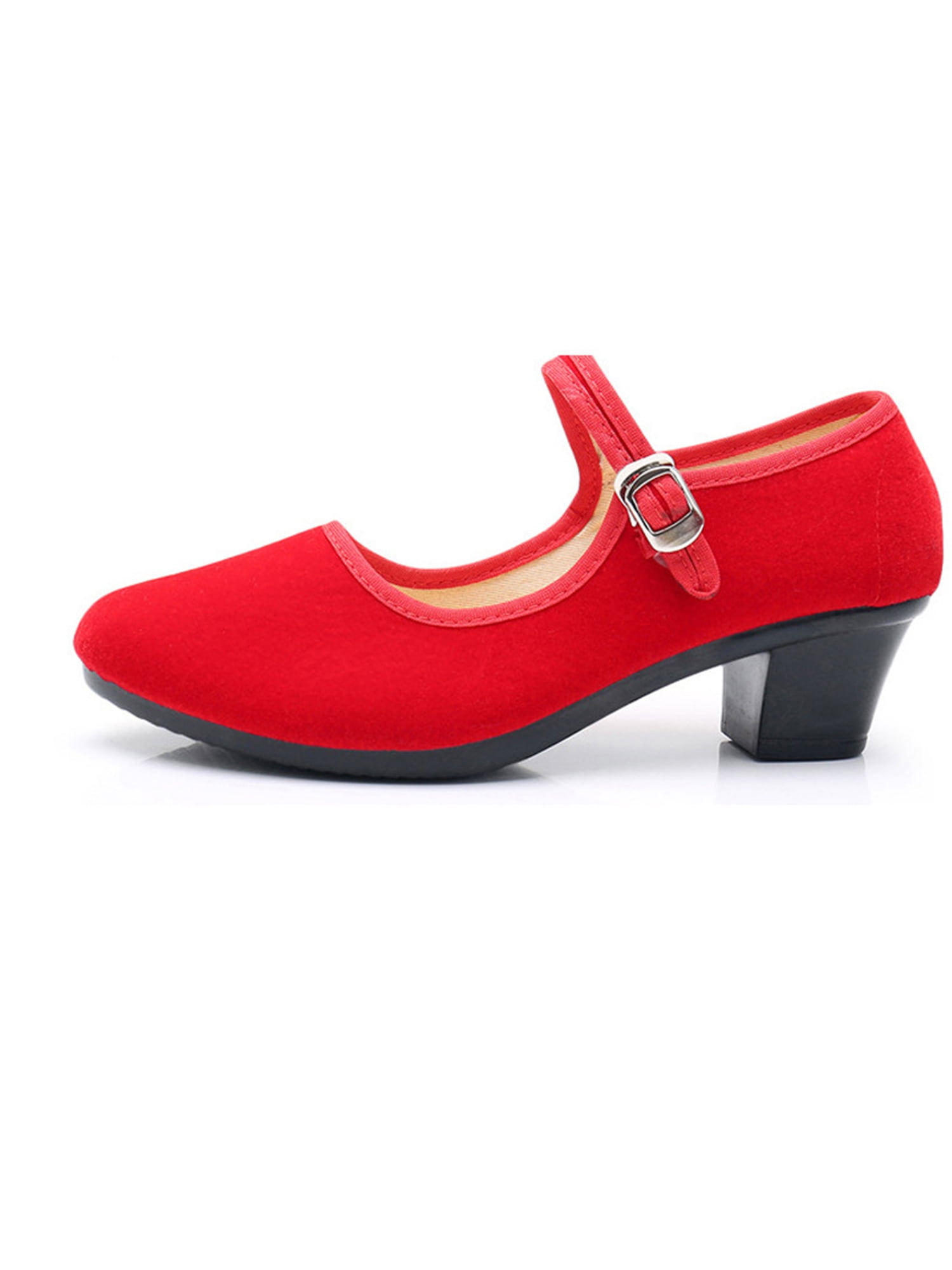 Oucaili Womens Pumps Low Top High Heels Round Toe Pump Shoes Comfort ...