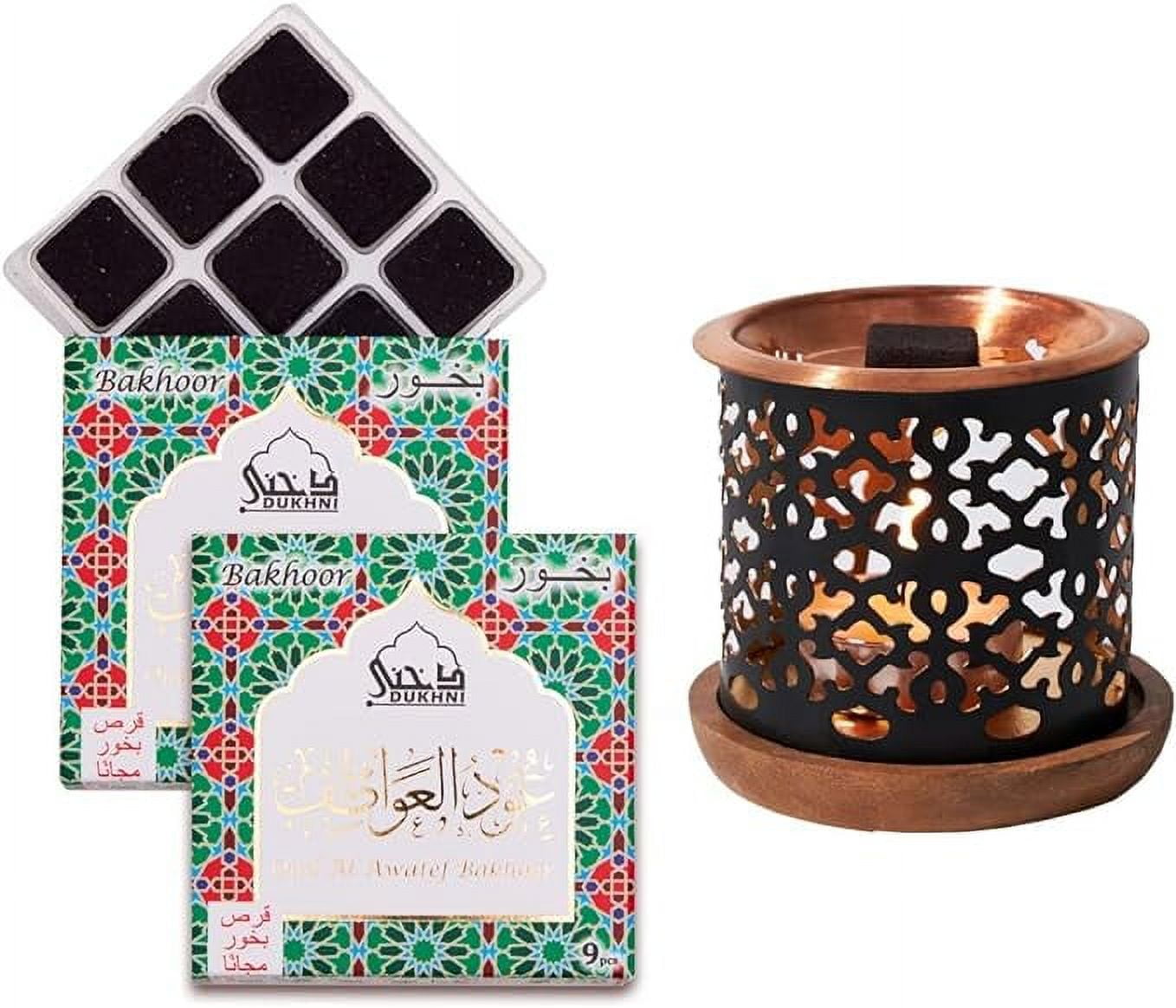 Oud Al Awatef Bakhoor Set عود بخور و مبخرشمعدان by Dukhni | 2 x 9 Piece ...
