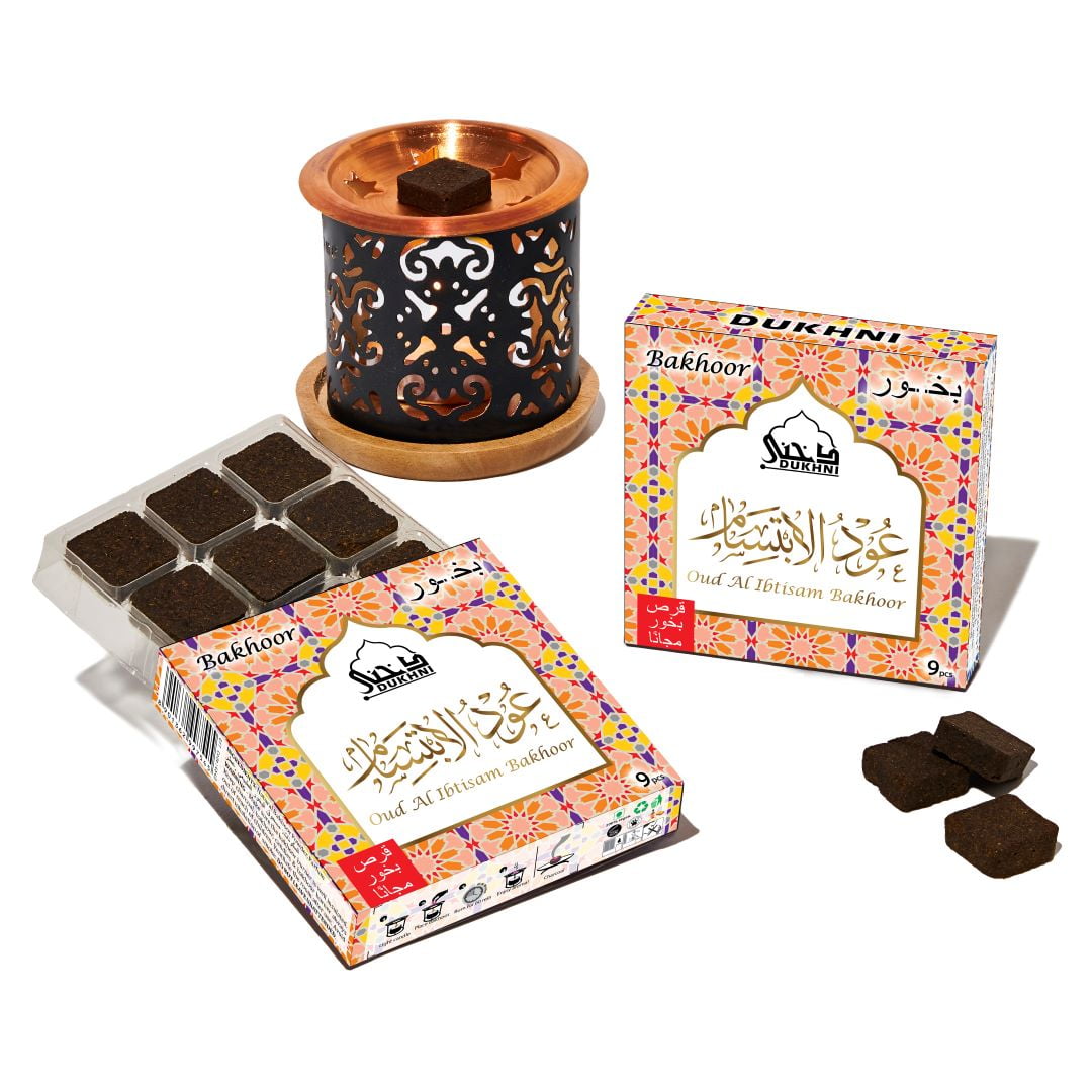 Oud Al Ibtisam Bakhoor Set by Dukhni | 2 x 9 Piece each & Taj Bakhoor ...
