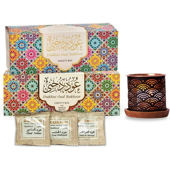 Oud Bakhoor Variety Box with Burner & Refill Box by Dukhni | Set of 2 ...