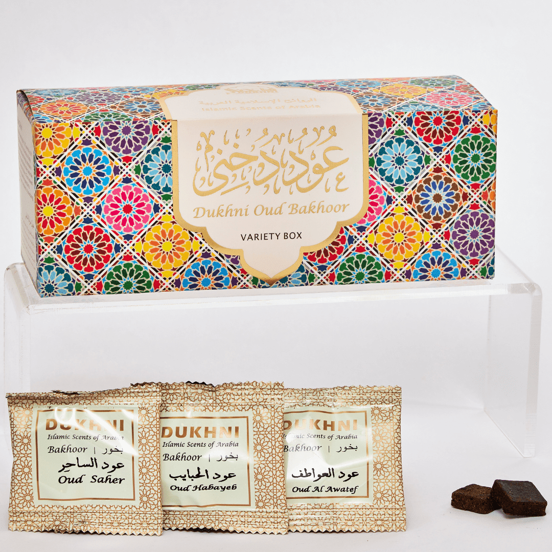 Oud Bakhoor Variety Box by Dukhni | Assorted Box | 30 Pieces Bakhoor ...