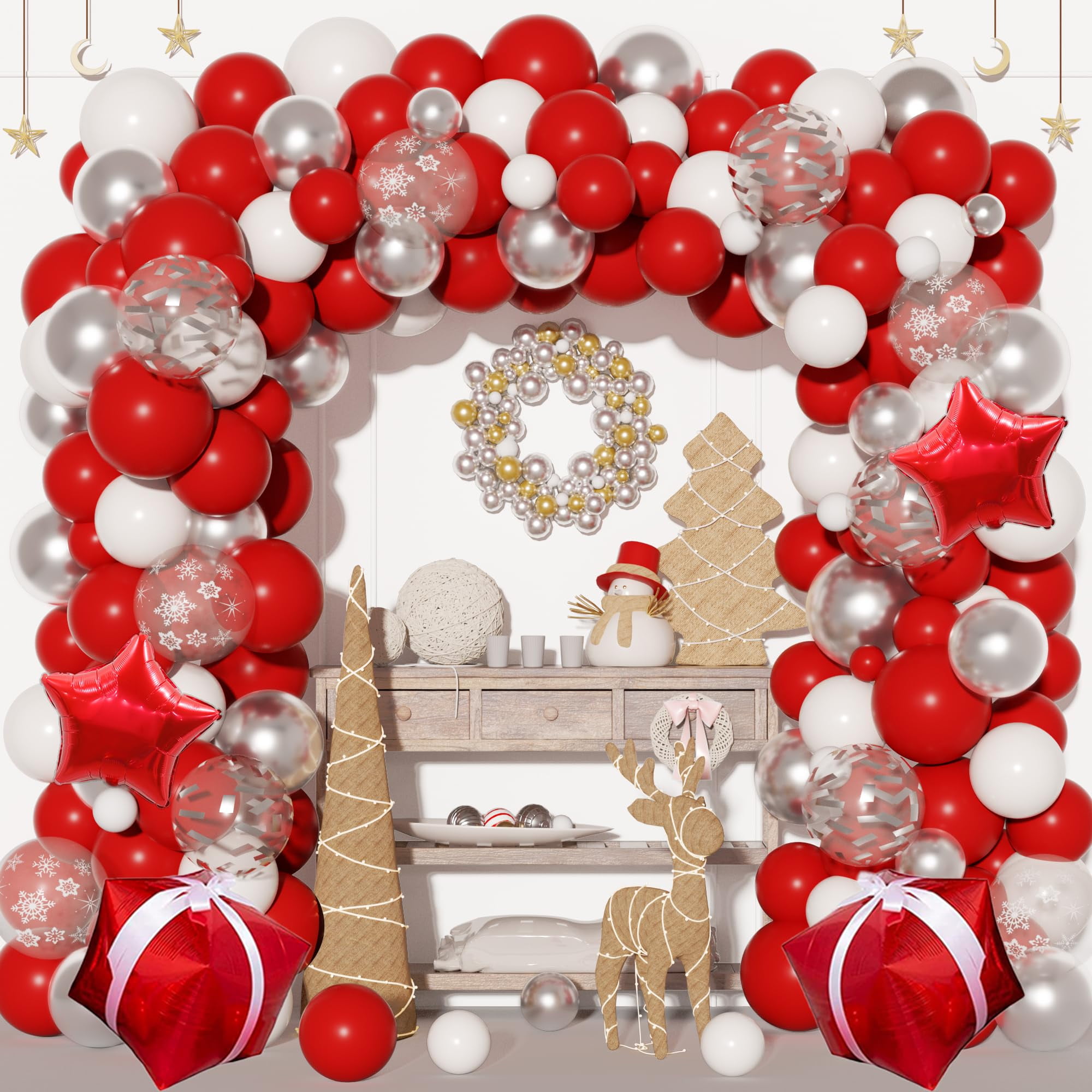 Ouddy Life Balloons STF9 Garland Arch Kit, 160 Party Decorations Red ...