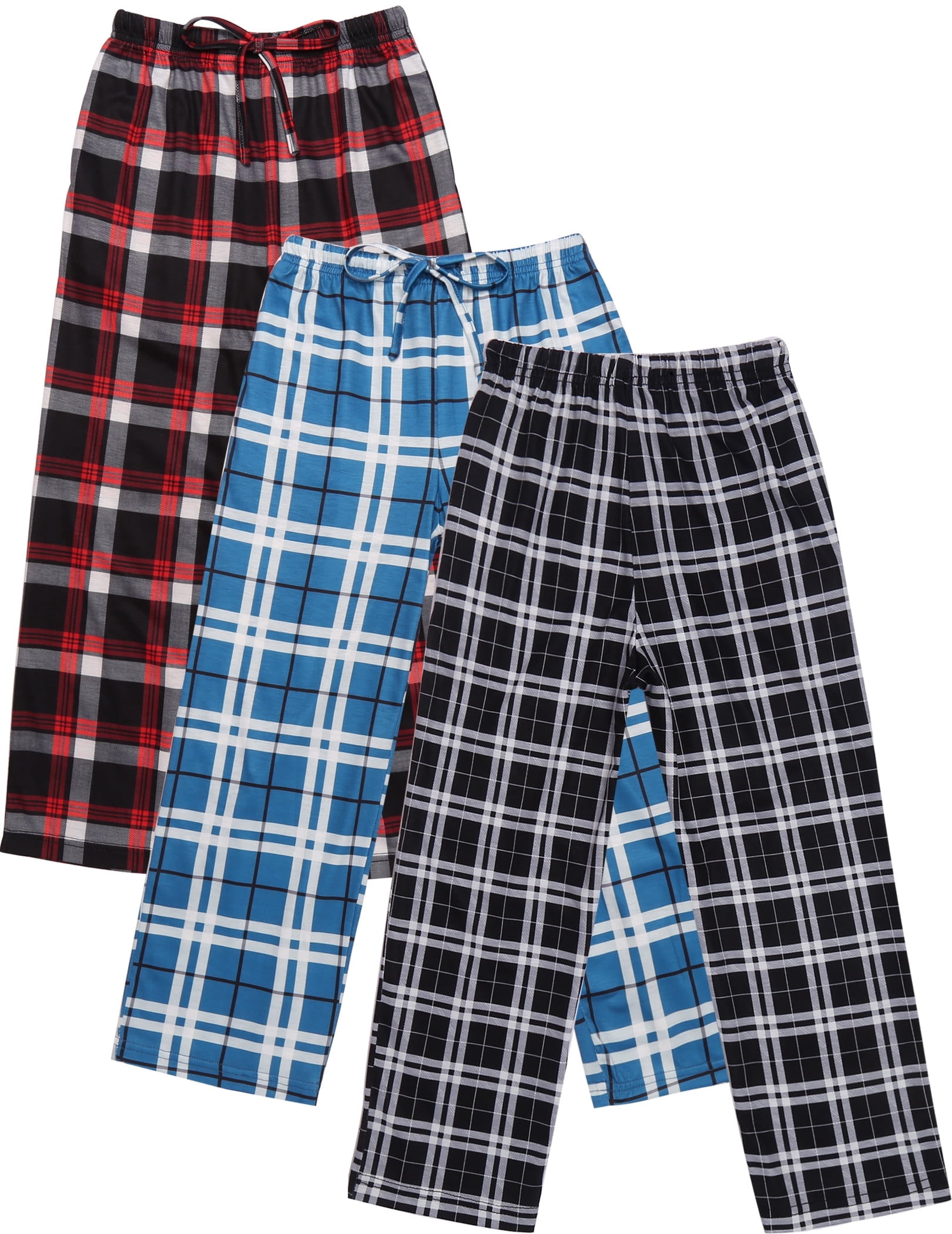Oudiya Boys Pajama Pants 3 Pack Sleep Pants Soft Elastic Waist Kids ...