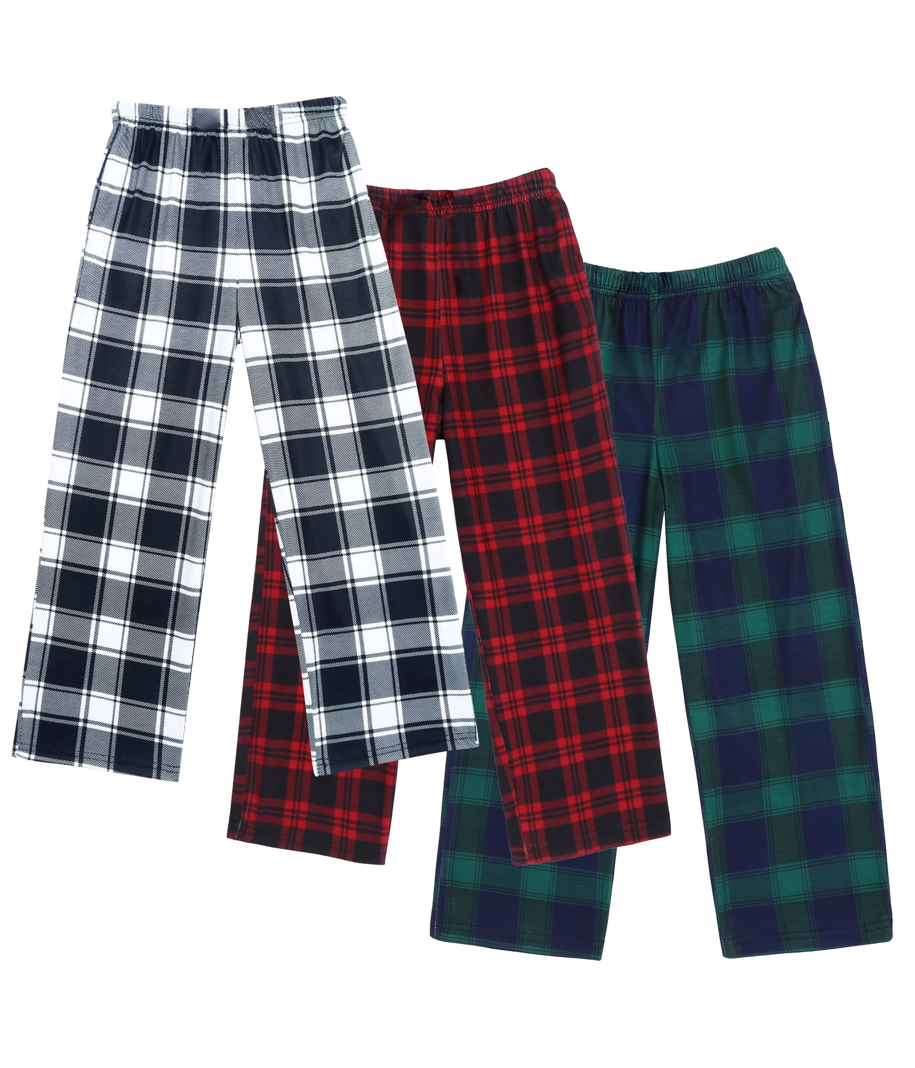 Oudiya Boys Pajama Pants 3 Pack Sleep Pants Soft Elastic Waist Kids ...