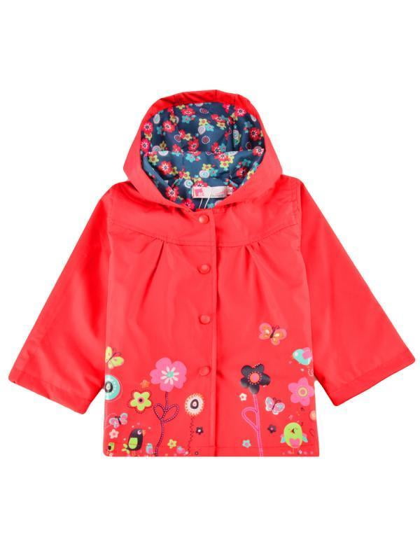 Oudiya Girls and Kids Waterproof Rain Jacket Toddler Lightweight Cotton ...