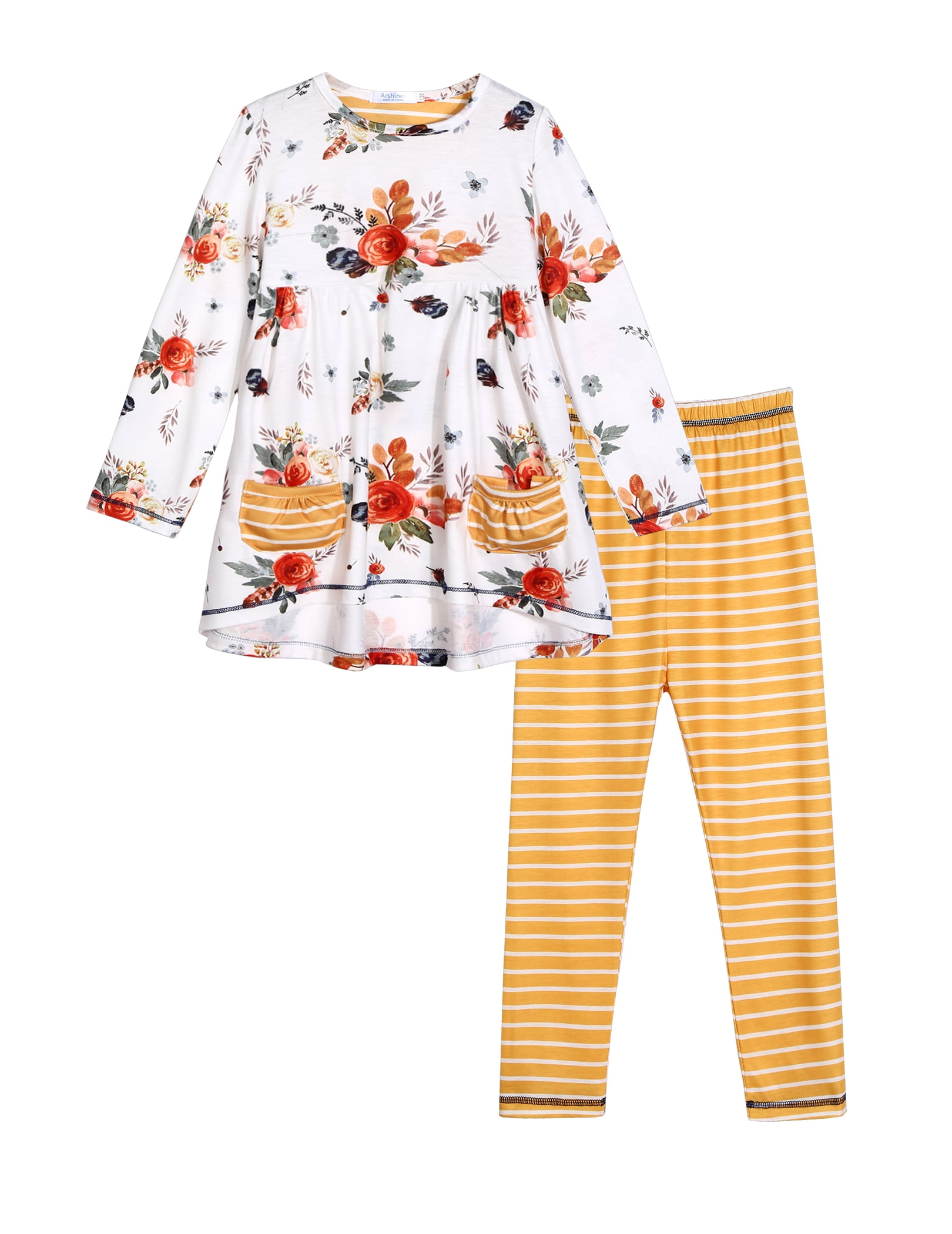 Oudiya Little Girls Clothing Sets Rabbit Outfits 2 PCS Top Leggings ...