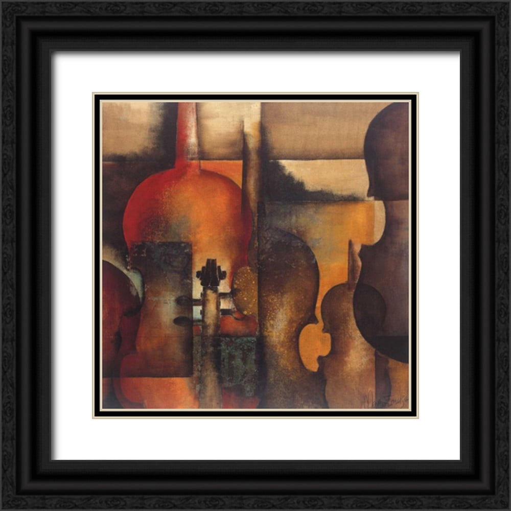 Oudkerk, Marie-Louise 12x12 Black Ornate Wood Framed with Double ...