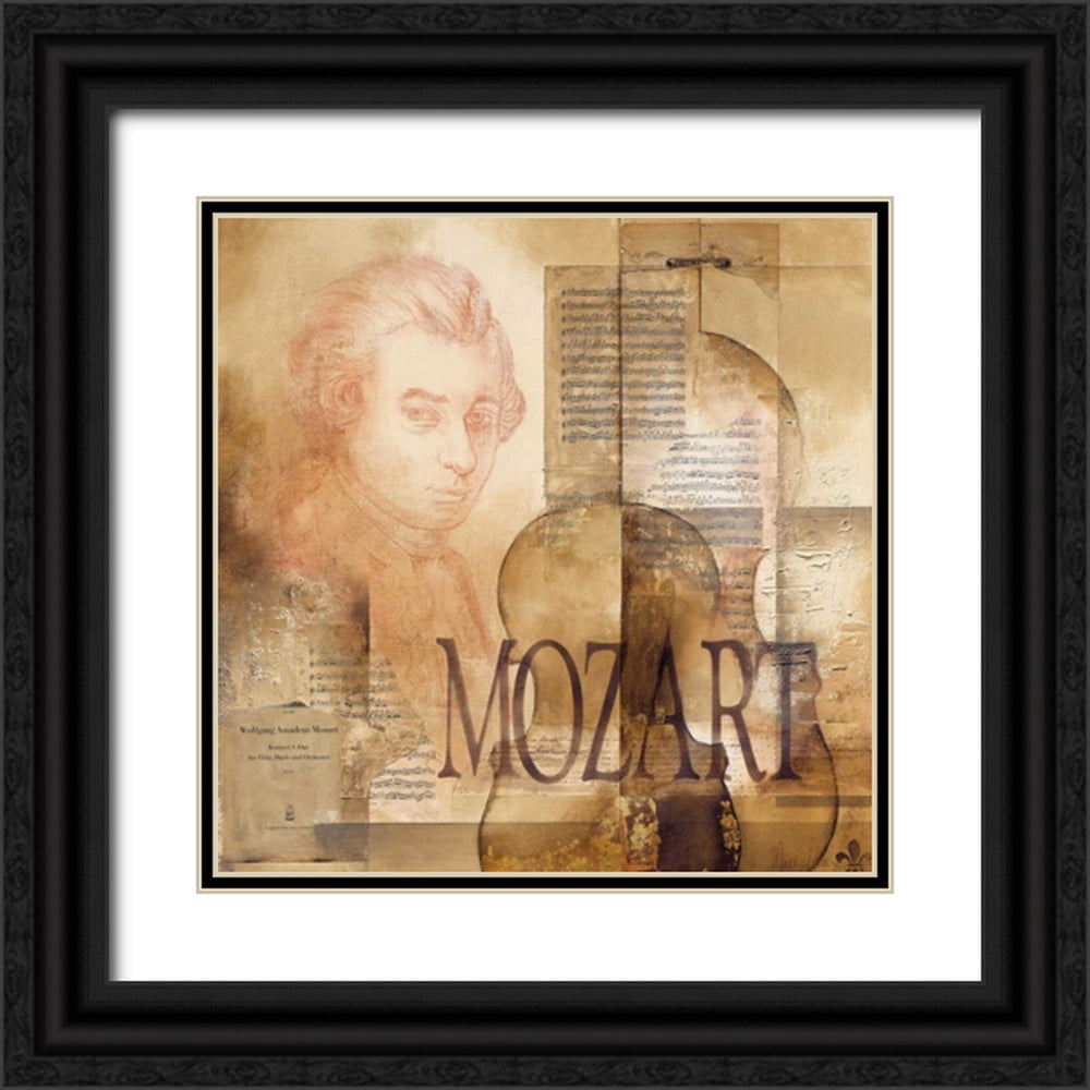 Oudkerk, Marie-Louise 20x20 Black Ornate Wood Framed with Double ...