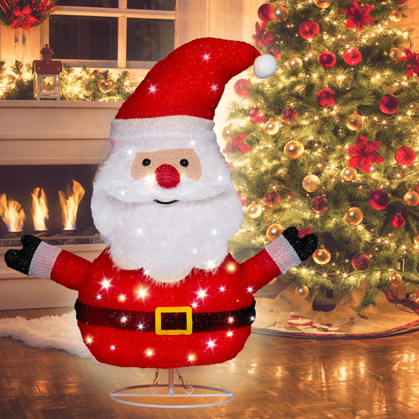 Oudoor Christmas Decor-Lighted Pop Up Christmas Santa Claus Displays ...