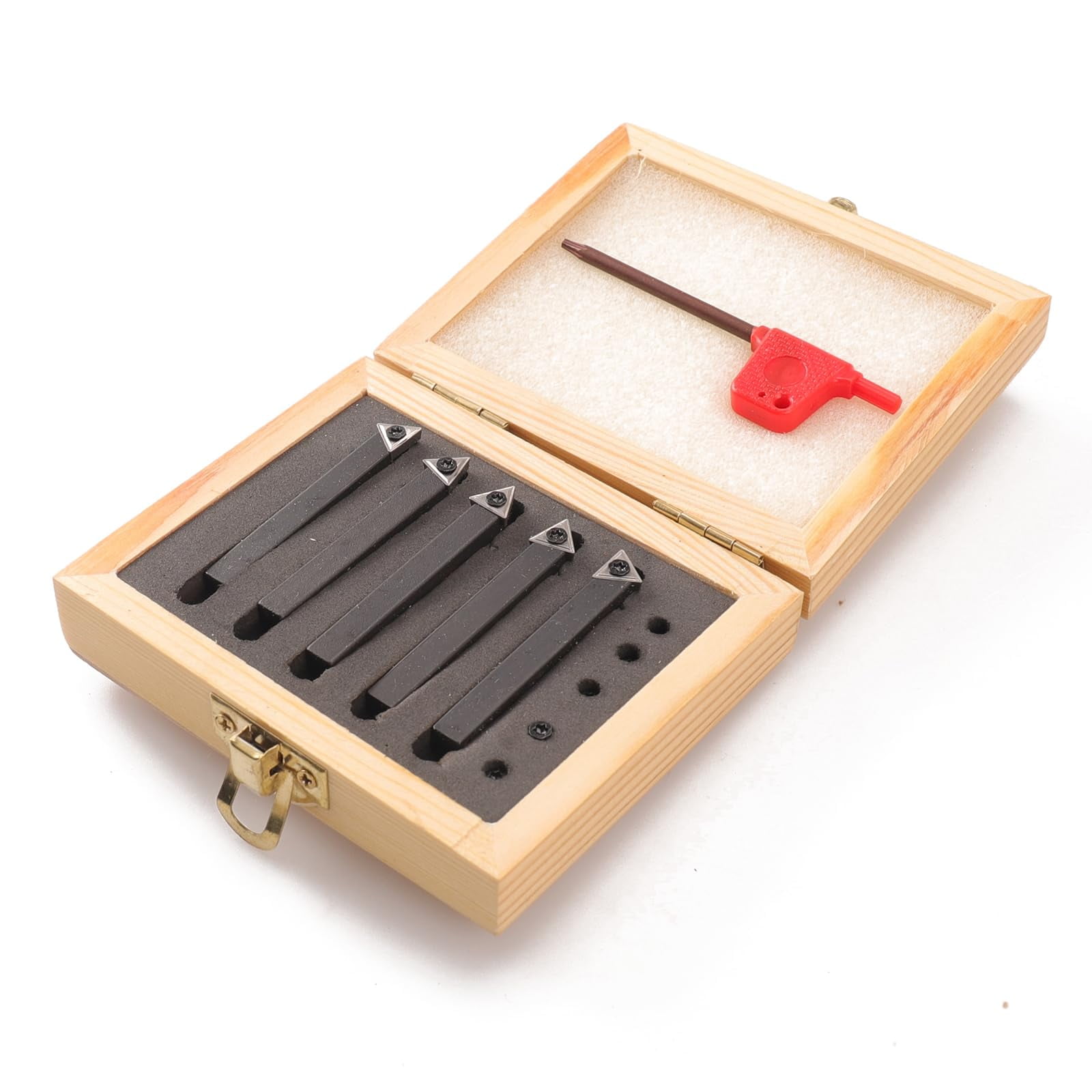 Oudtinx 5PCS Indexable Carbide Turning Tools Set 1/4" AL/AR/BL/BR/E ...