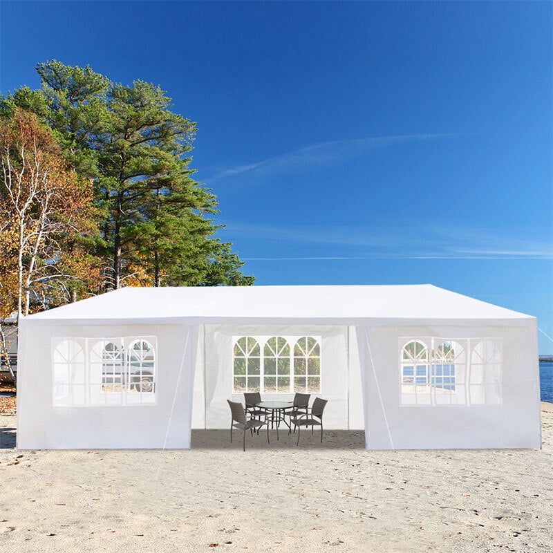 Oufan 10x30 ft White Gazebo Canopy Tents, Party Canopy, Wedding Tent ...