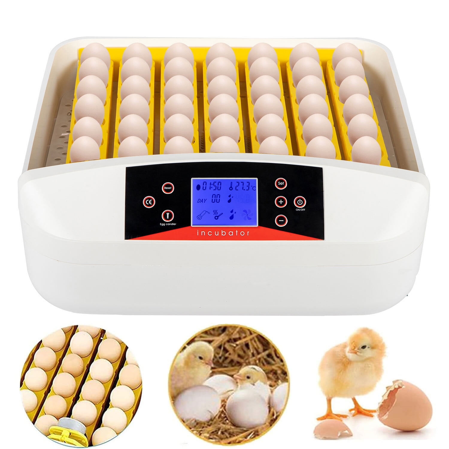 Oufan Egg Incubator Fully Automatic Incubator, 56 Eggs Intelligent ...