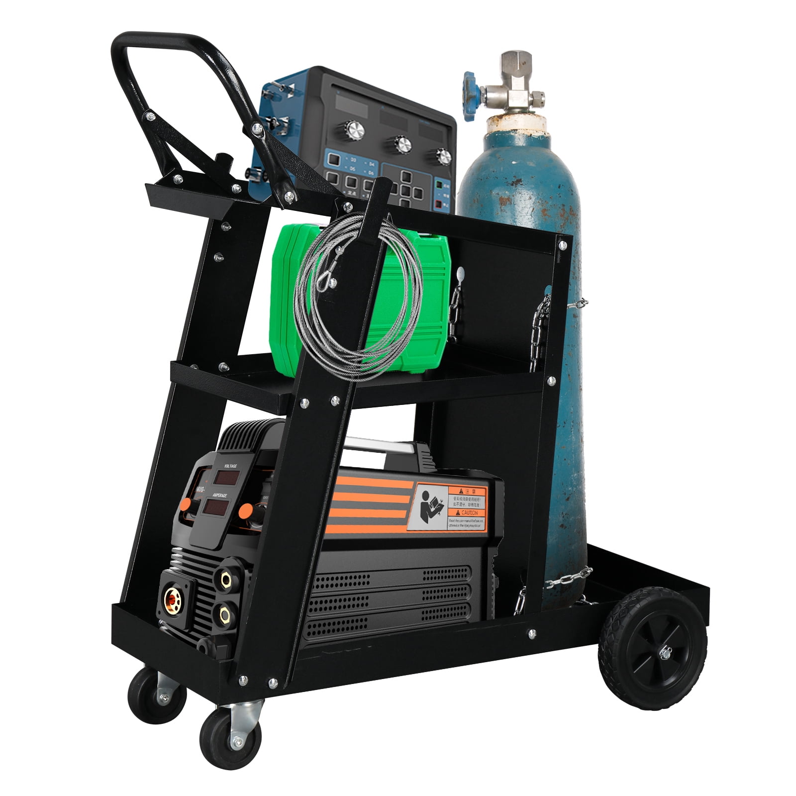 Oufan Iron 3 Tiers Rolling Welding Cart with Upgraded Wheels and Tank ...