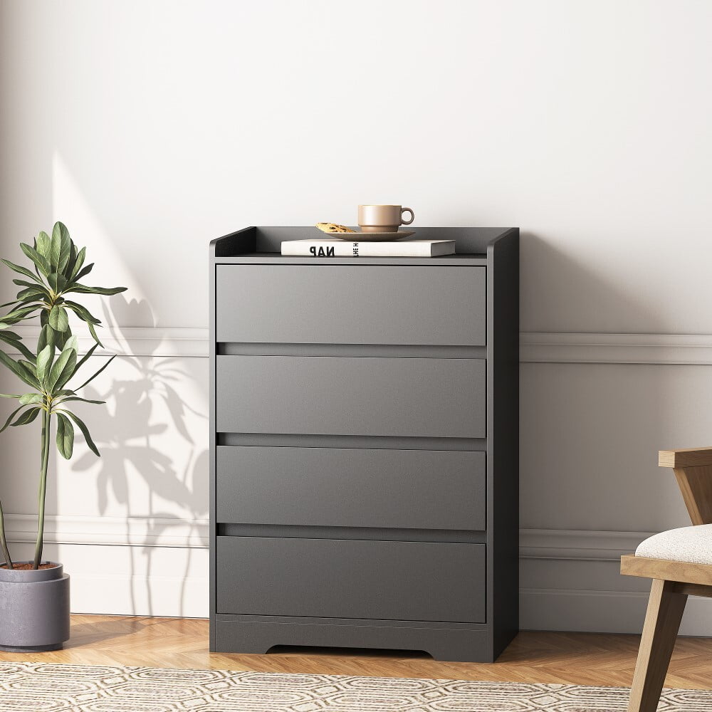 Oufan Modern 4 Drawer Dresser for Bedroom, Bedroom Dresser with Large ...