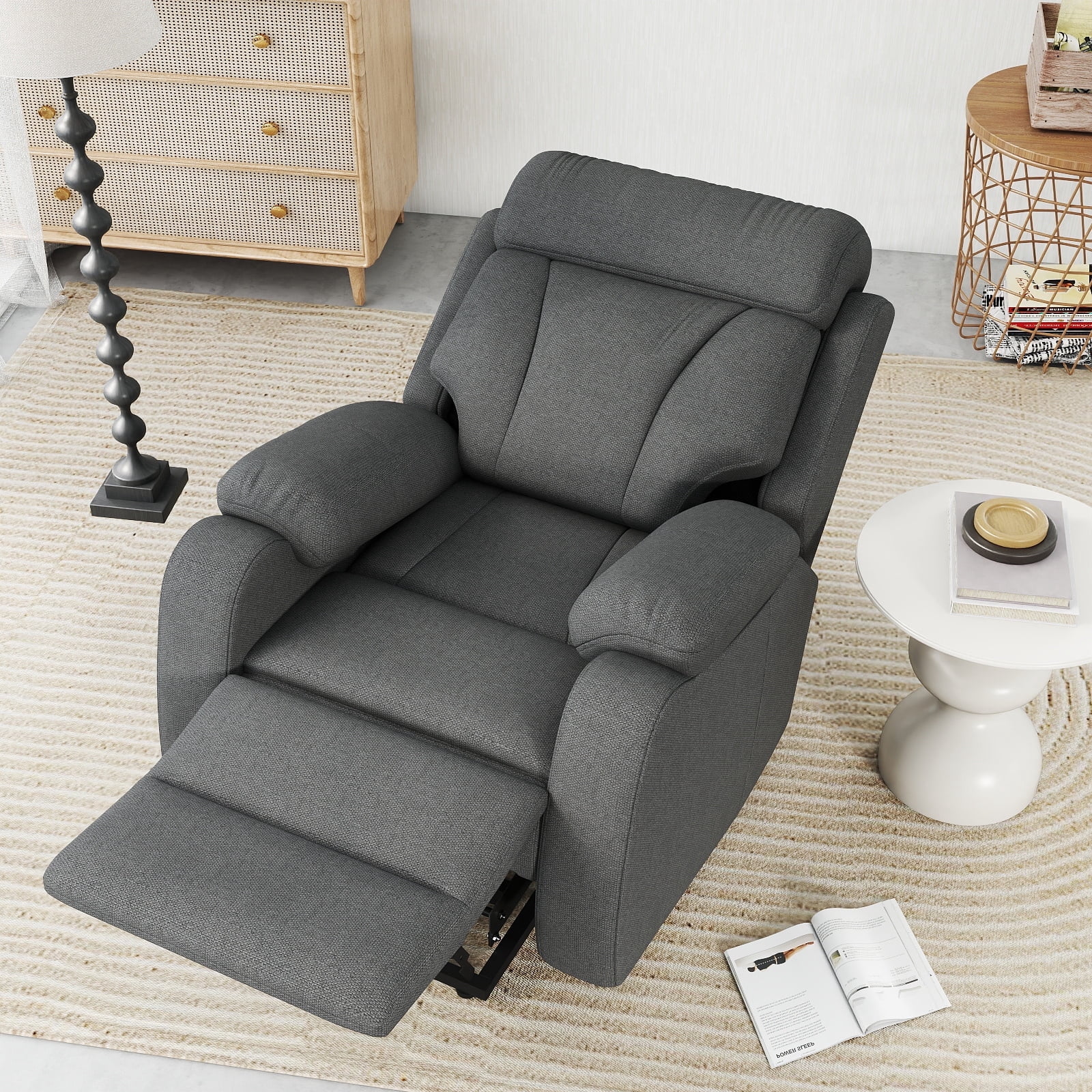 Oufan Power Lift Recliner for Elderly, Snowflake Velvet Recliner Chair ...