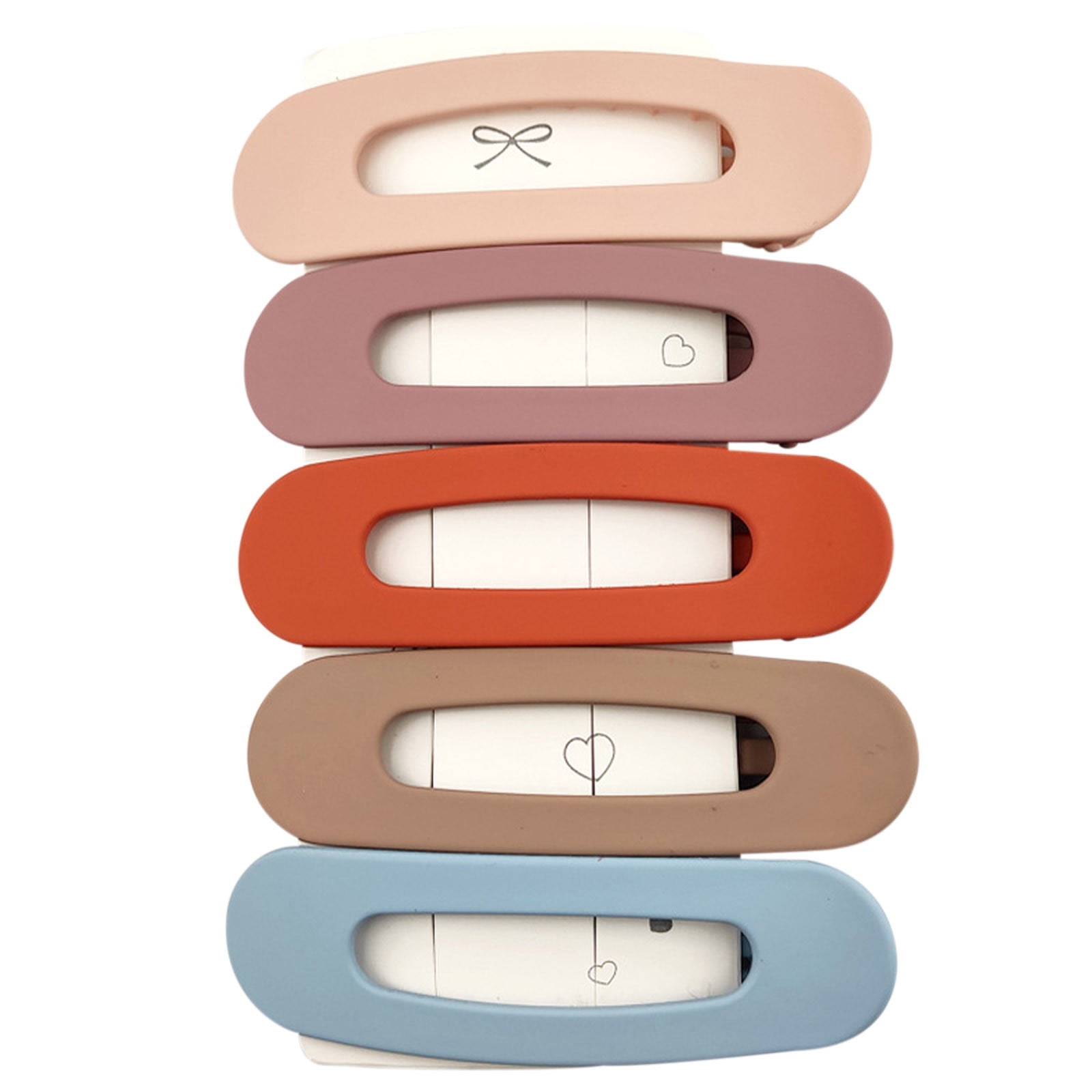 OugPiStiyk 5PCS Flat Hair Claw Clips for Women - Stylish Lay Flat Claw ...