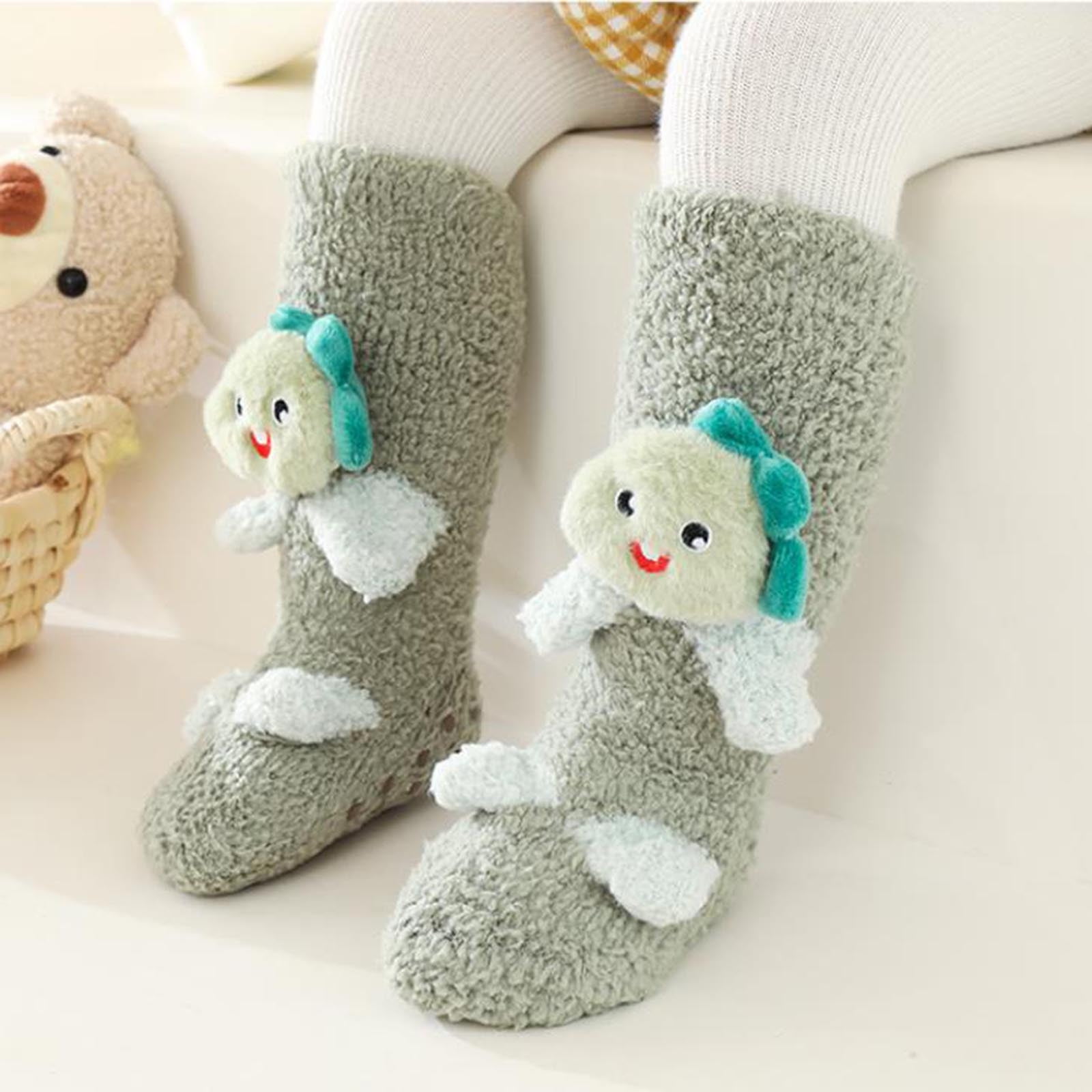 OugPiStiyk and Winter Plush and Thick Baby Socks, Long Tube, Newborn ...