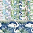 Ouginx 24 Sheets Lake Swan Scrapbook Paper, 6'' x 6'' Decoupage Origami ...