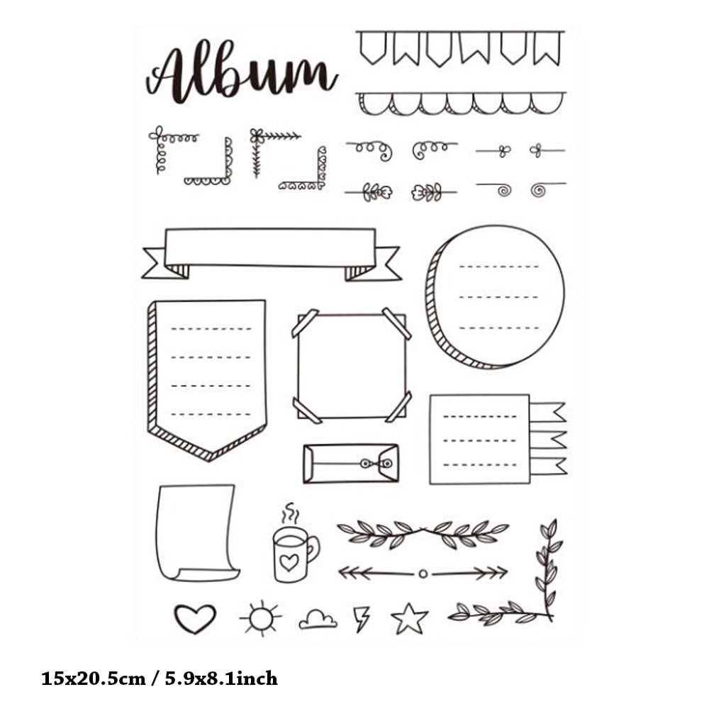 Ouginx Album Borders Silicone Clear Seal Stamp DIY Scrapbooking ...