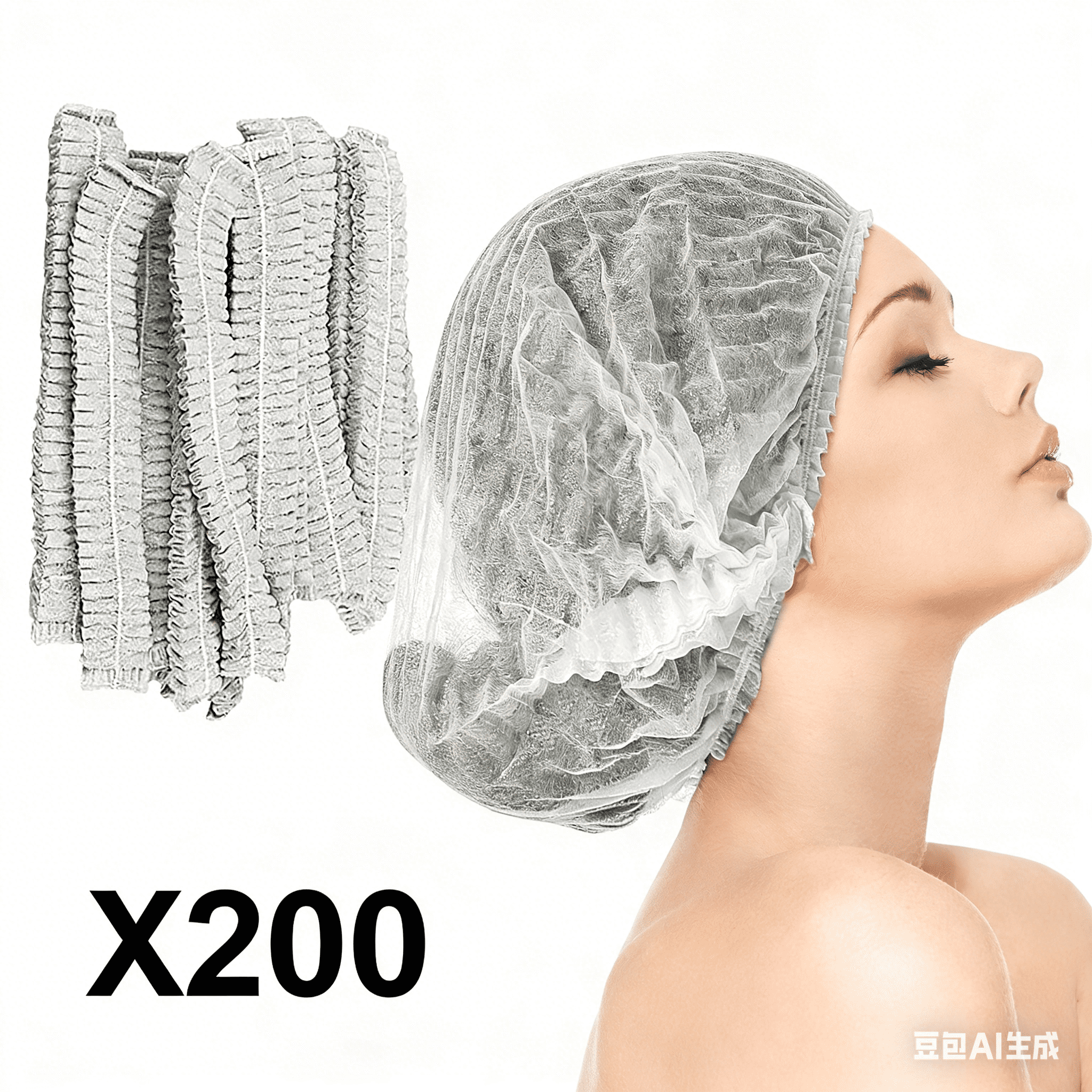 Smilco Disposable Hair Nets, Unisex Bouffant Caps, 12.53in Diameter ...