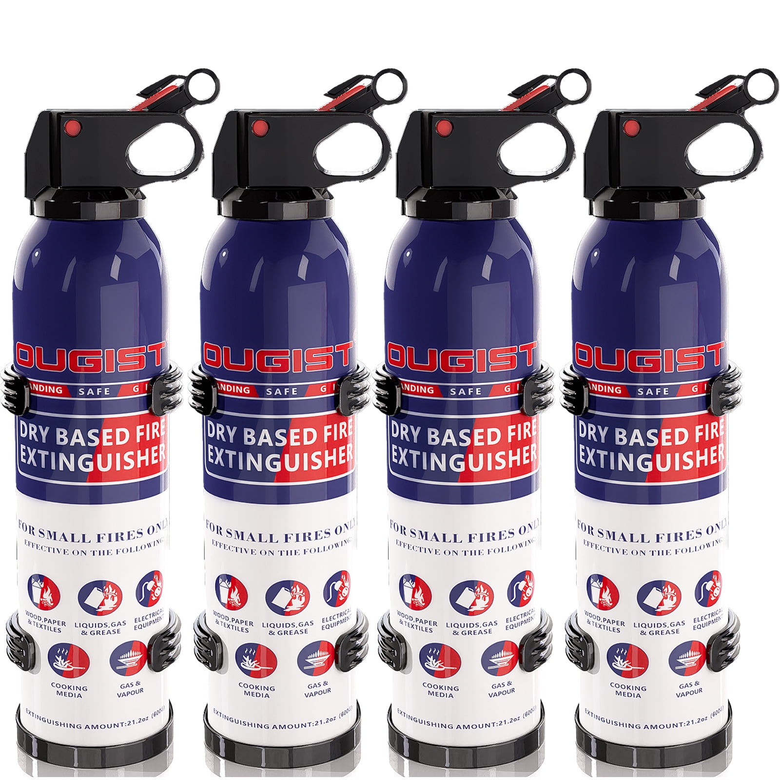 Ougist Small Fire Extinguisher Spray with Wall Bracket, Quick-Acting ...