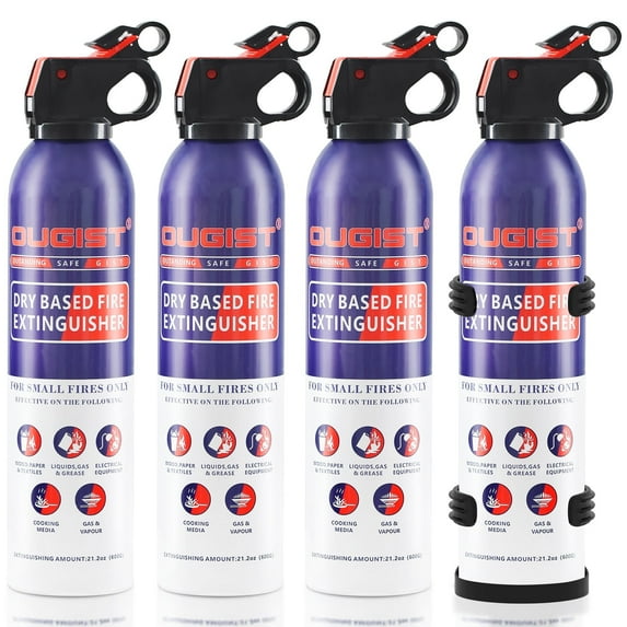 Ougist Dry Stop Fire Extinguisher Spray - 4 Pack 600g Quick-Acting ...