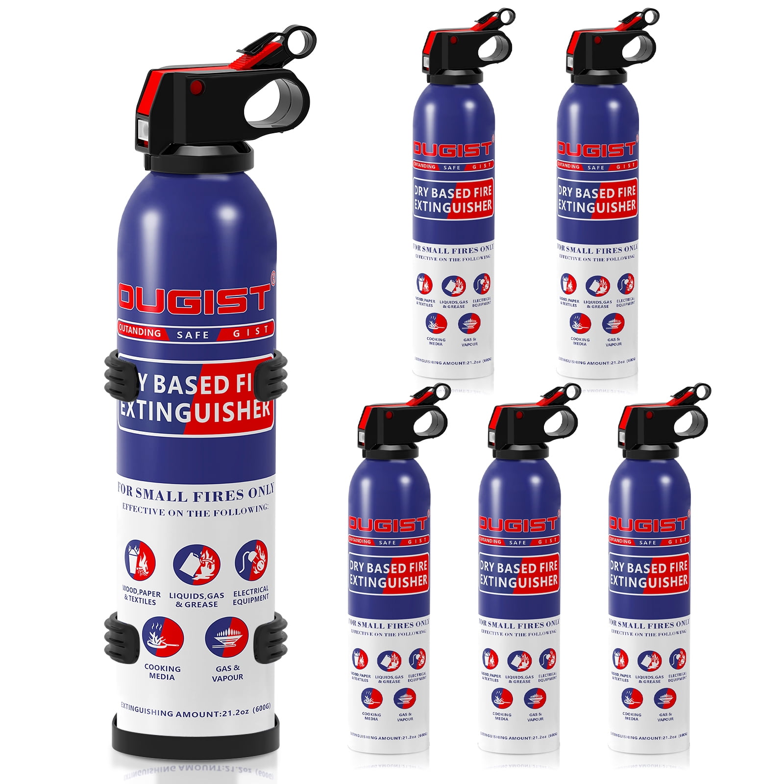 Ougist Dry Stop Fire Extinguisher Spray - 600g Quick-Acting Powder for Home, Vehicle, Garage ...