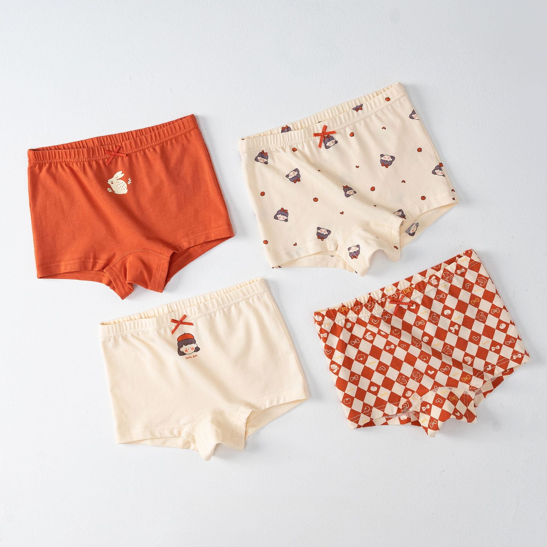 Ougyinr Little Girls Cotton Underwear Kids Girls Boxer Briefs Panties ...